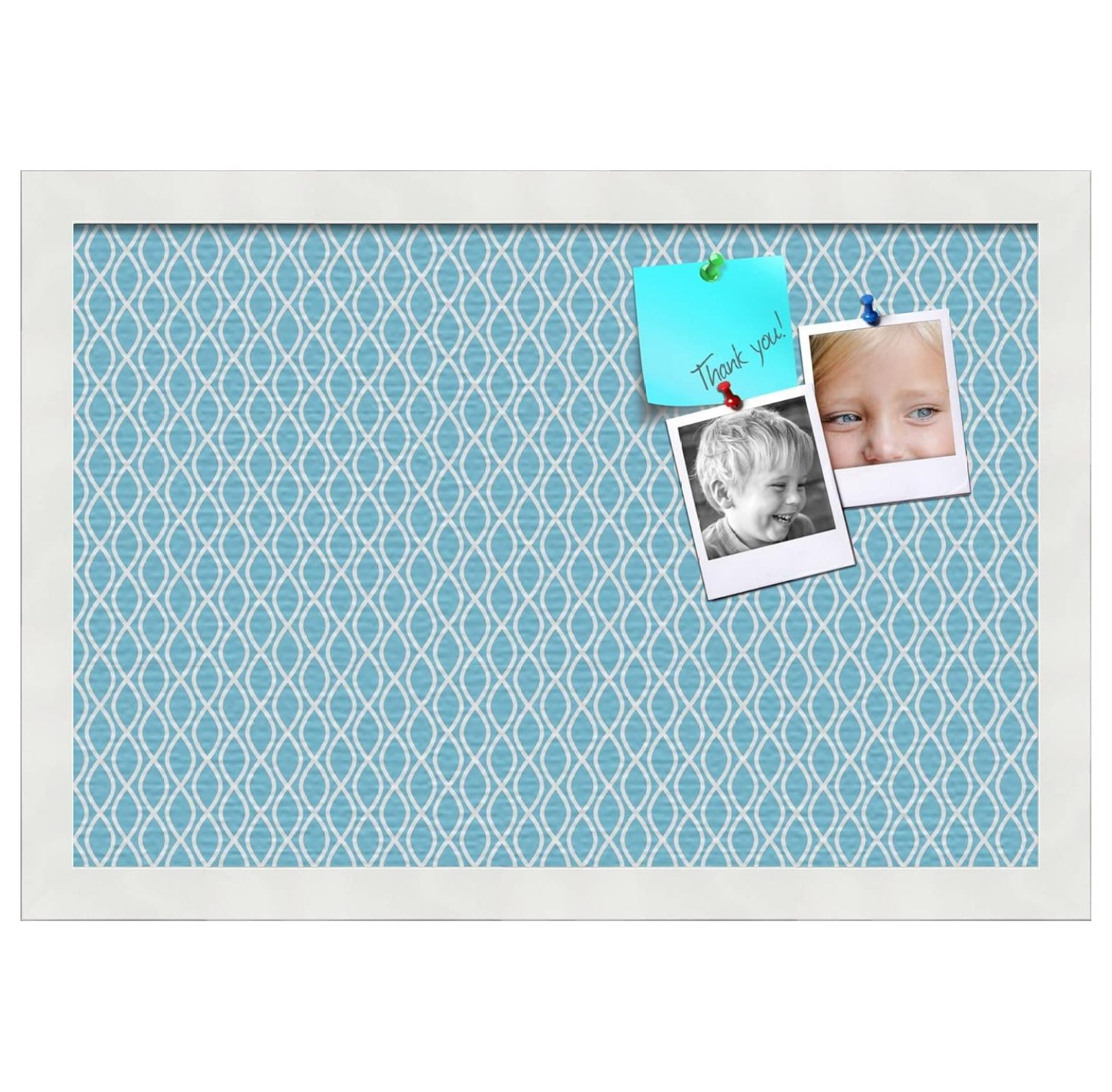 18x12 Inch Cork Bulletin Board. This Decorative Framed Pin Board Comes ...