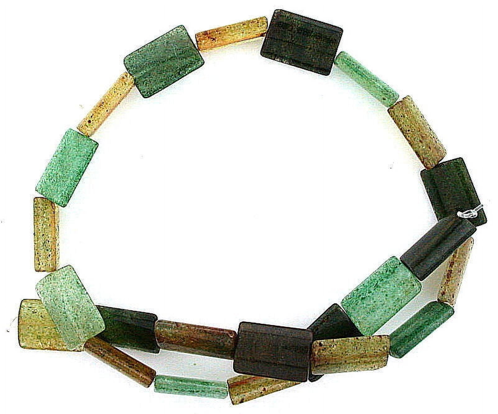 18x12 Rectangle Indian Aventurine Assorted Color Gem Bead 15 Inch ...