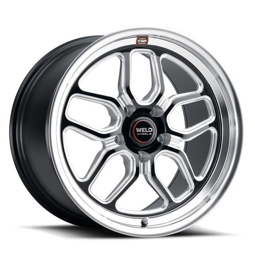 18x12 WELD Performance S107 Laguna Gloss Black and Milled Wheel 5x4.75 ...