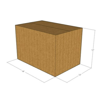 75 - (LxWxH) - 12 1/2x12 1/2x6 - 32 ECT New Corrugated Boxes - Walmart.com