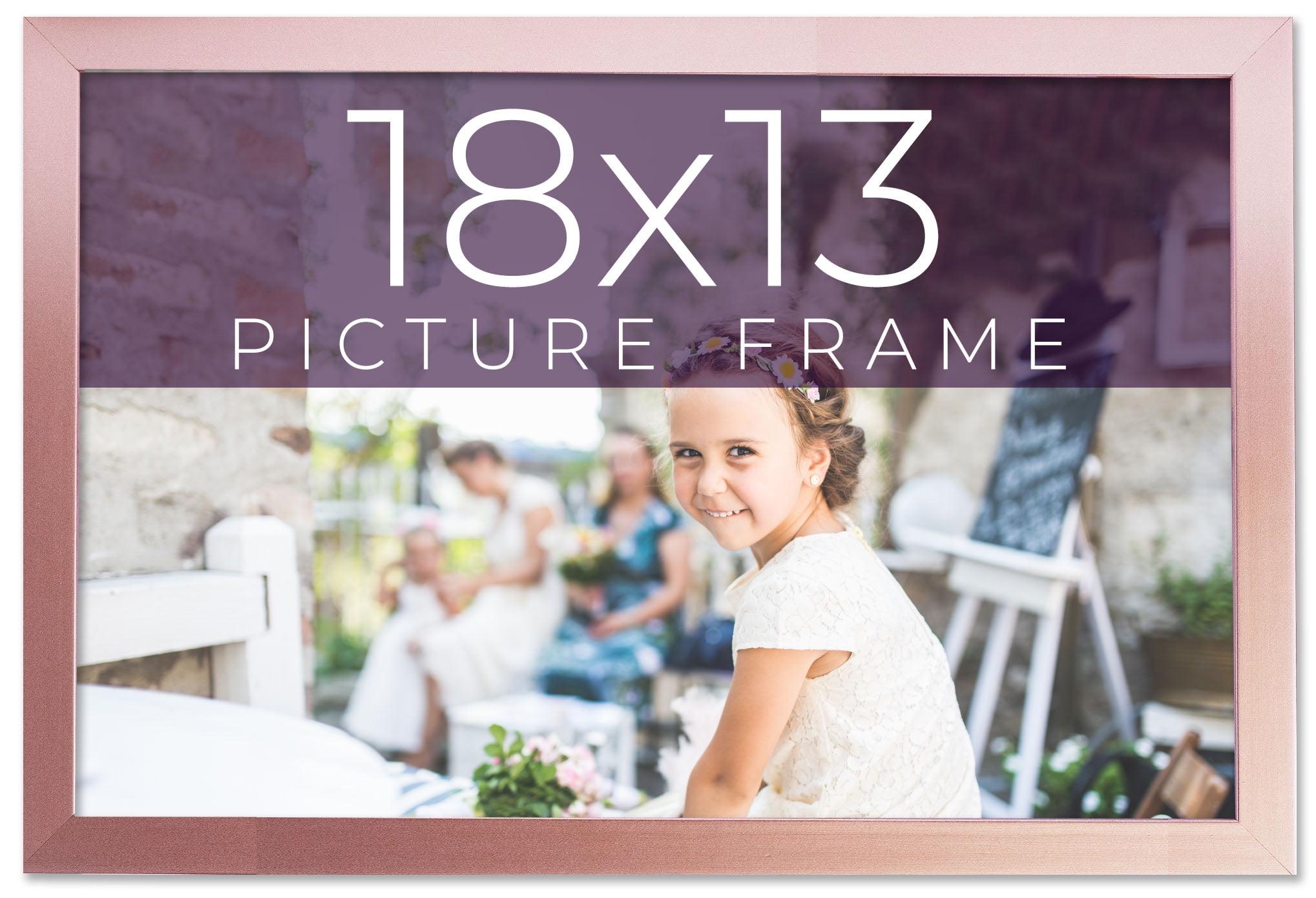 18x13 Frame Pink Real Wood Picture Frame Width 0.75 inches | Interior ...