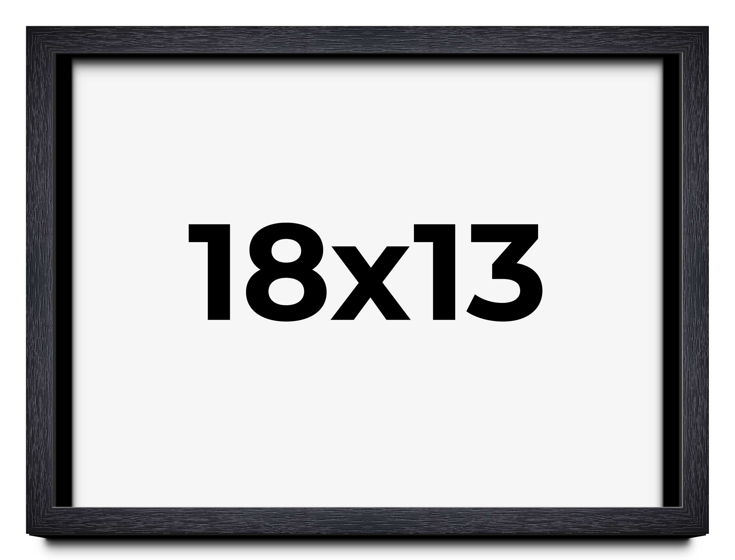 18x13 Shadow Box Frame Black | 1 Inches Deep Real Wood Farmhouse ...