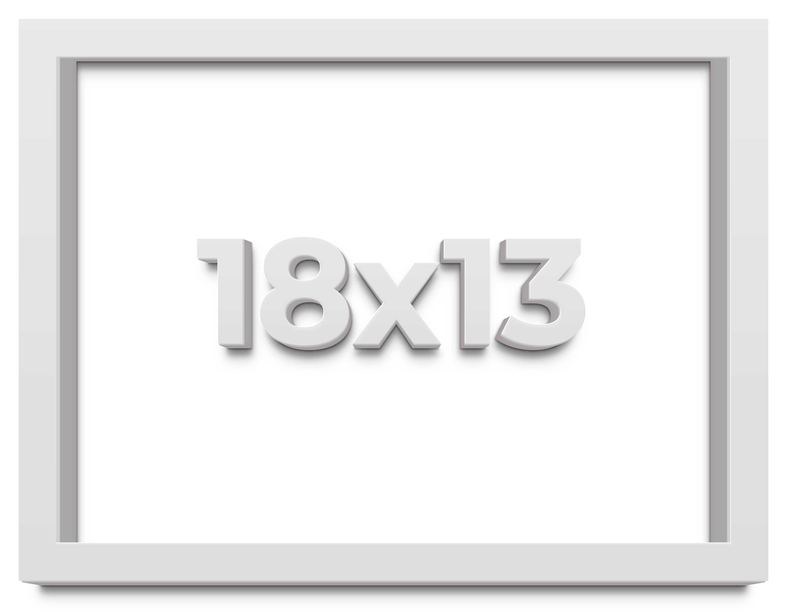 18x13 Shadow Box High Gloss White Display Frame | 1.625 Inches Deep | 1 ...