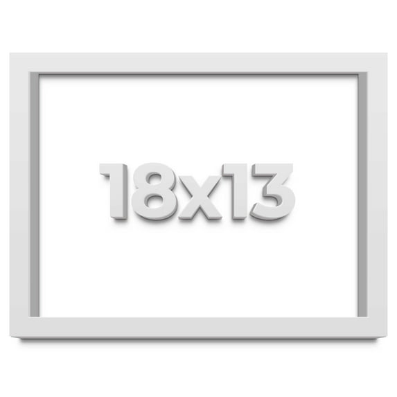 18x13 Shadow Box High Gloss White Display Frame | 1.625 Inches Deep | 1 ...