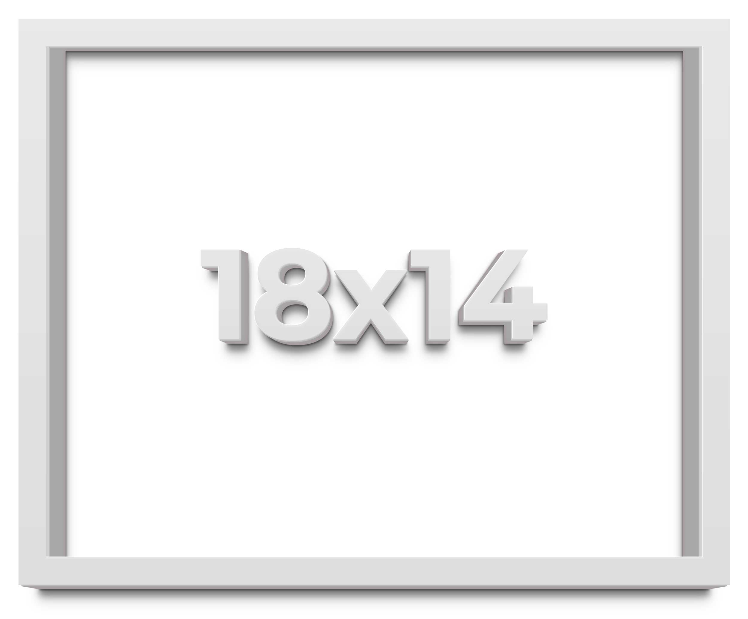 18x14 White Shadowbox Frame - Interior Size 18x14 by 1.5 Inches - Made ...