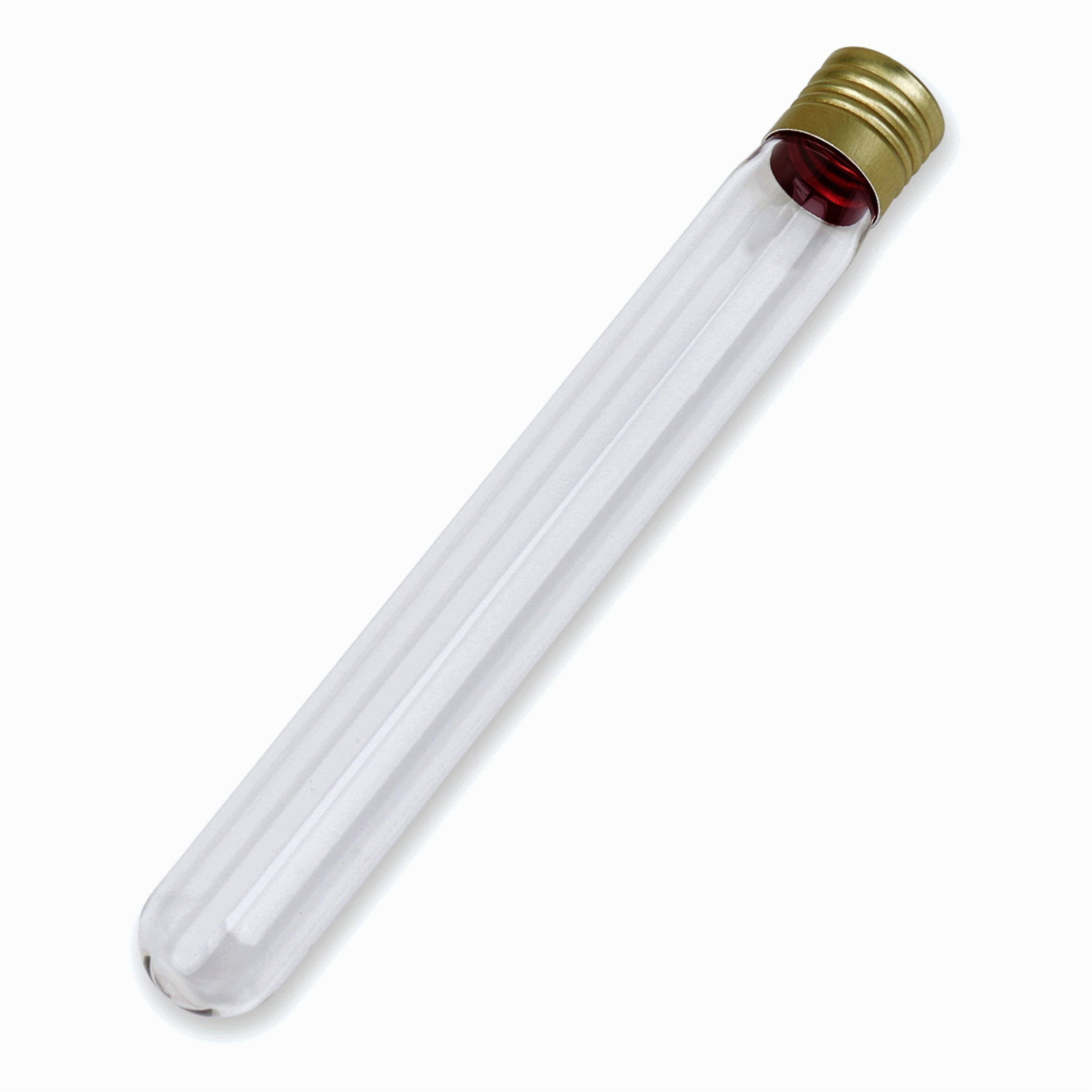 18x145mm, Borosilicate Glass, Threaded, Round, 25ml, Cap Included ...