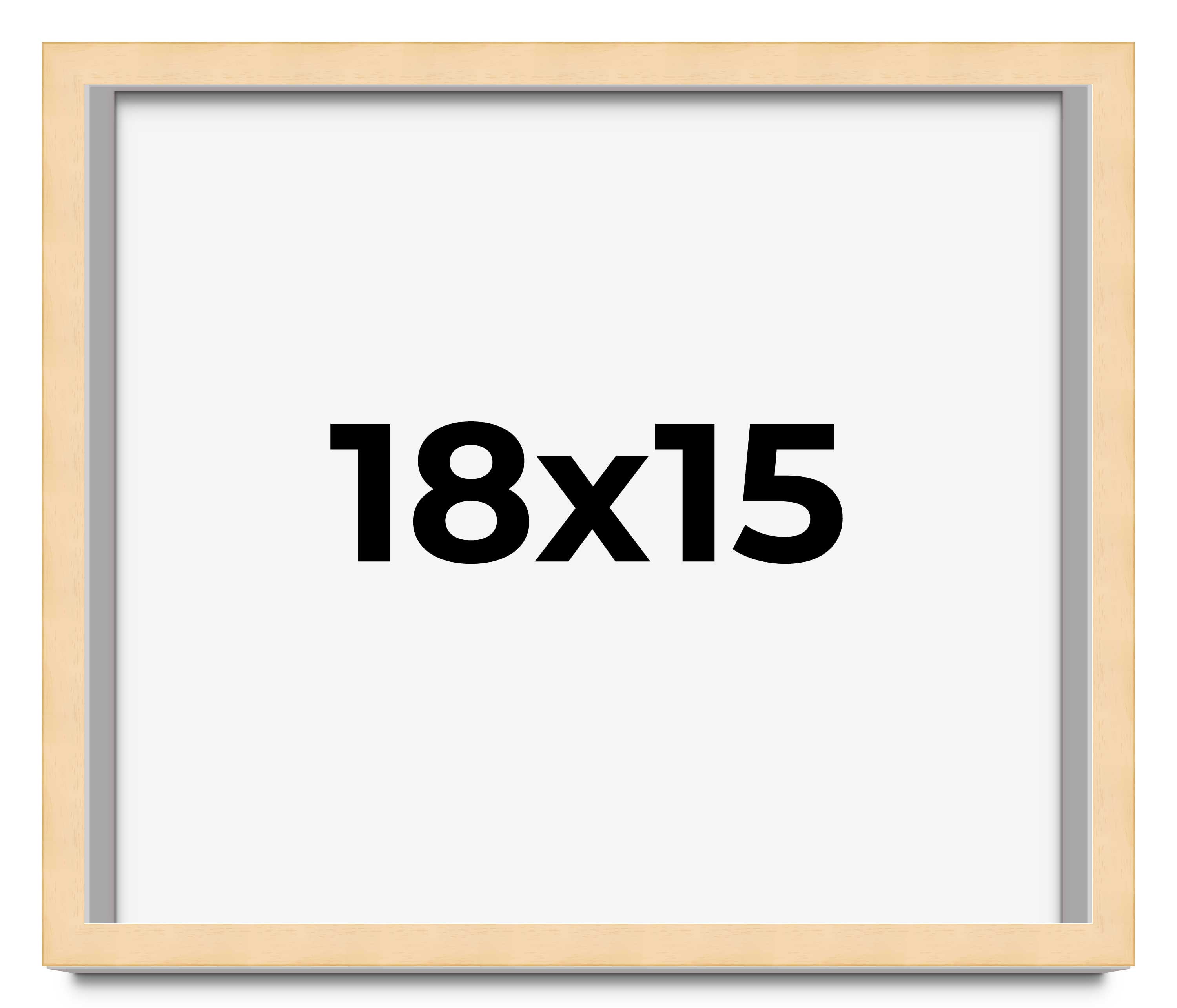 18x15 Frame Beige Real Wood Picture Frame Width 0.75 inches | Interior ...