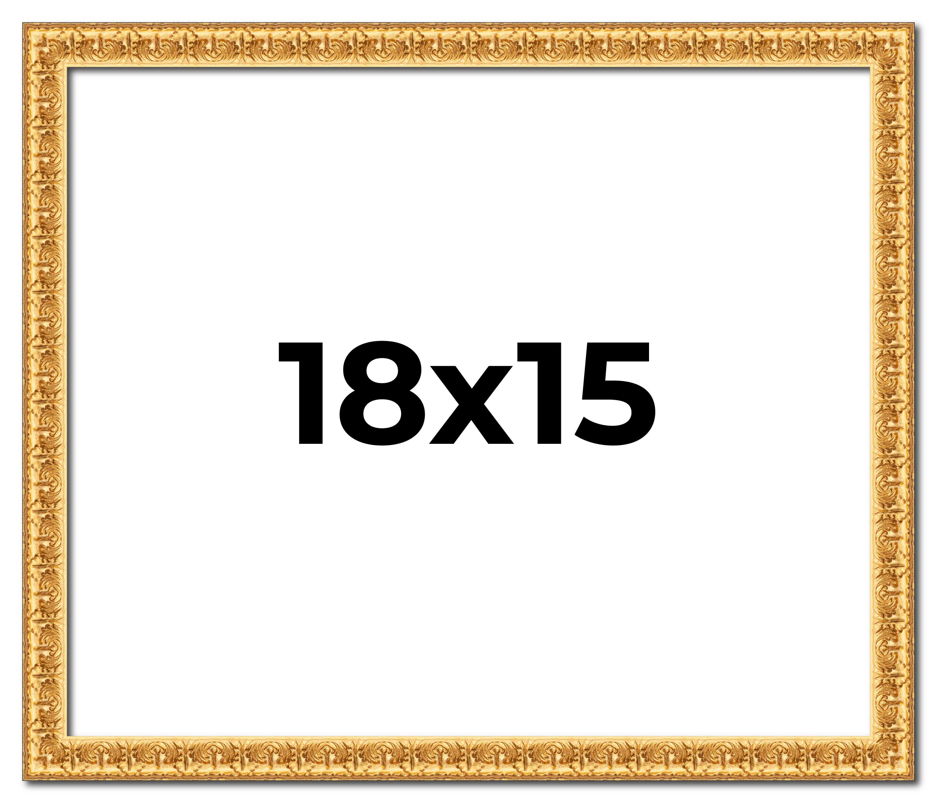 18x15 Frame Gold Real Wood Picture Frame Width 1 inches | Interior ...