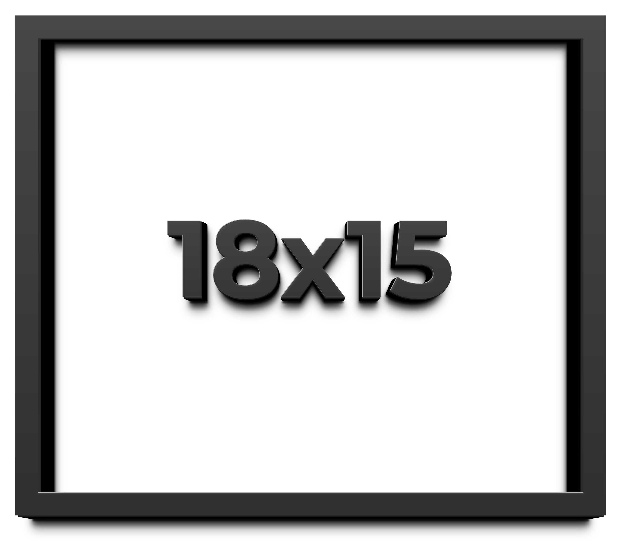 18x15 Shadow Box Frame Black | 1 inches Deep Real Wood Contemporary ...