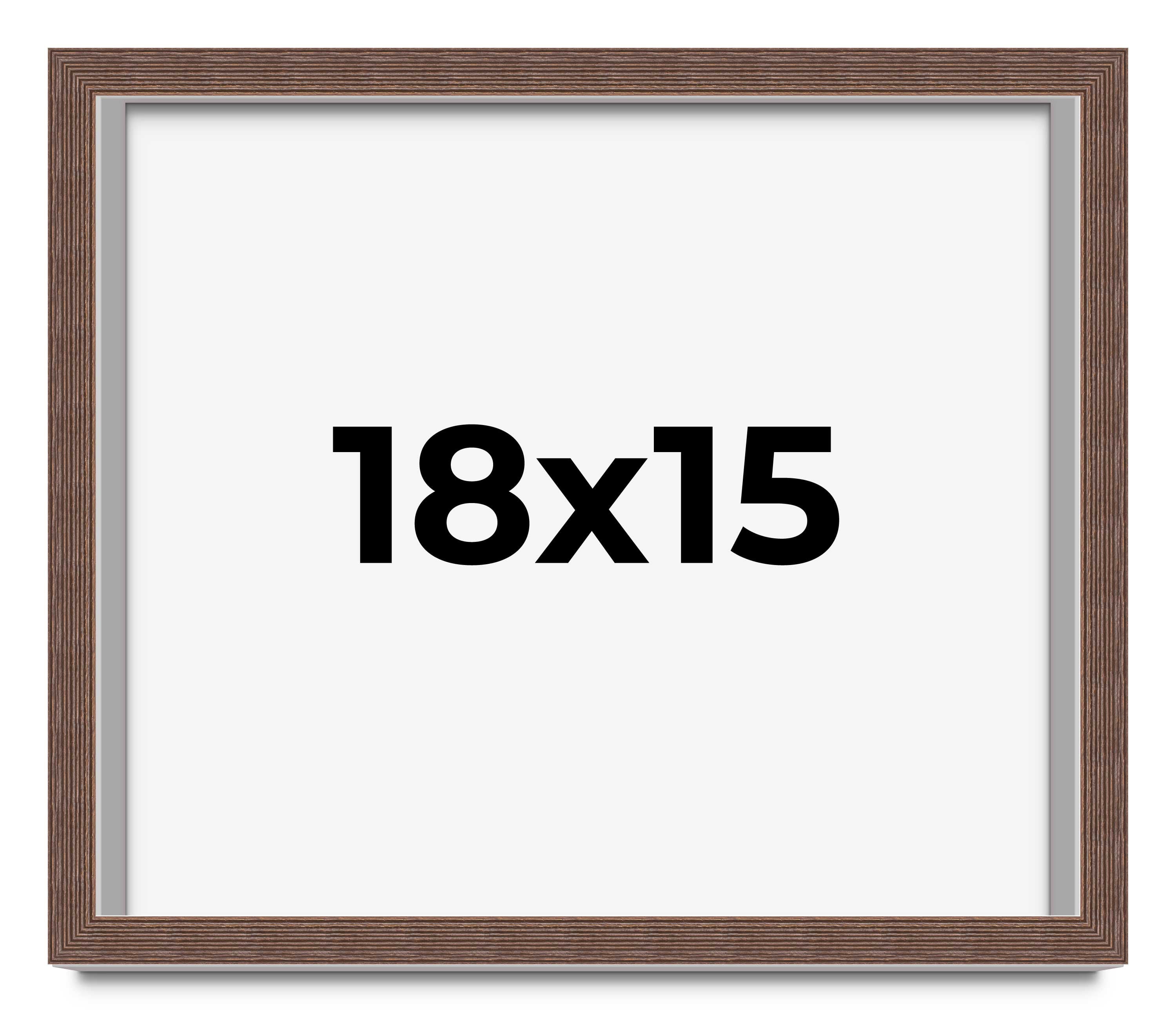 18x15 Shadow Box Frame Brown | 1.125 inches Deep Real Wood Rustic ...