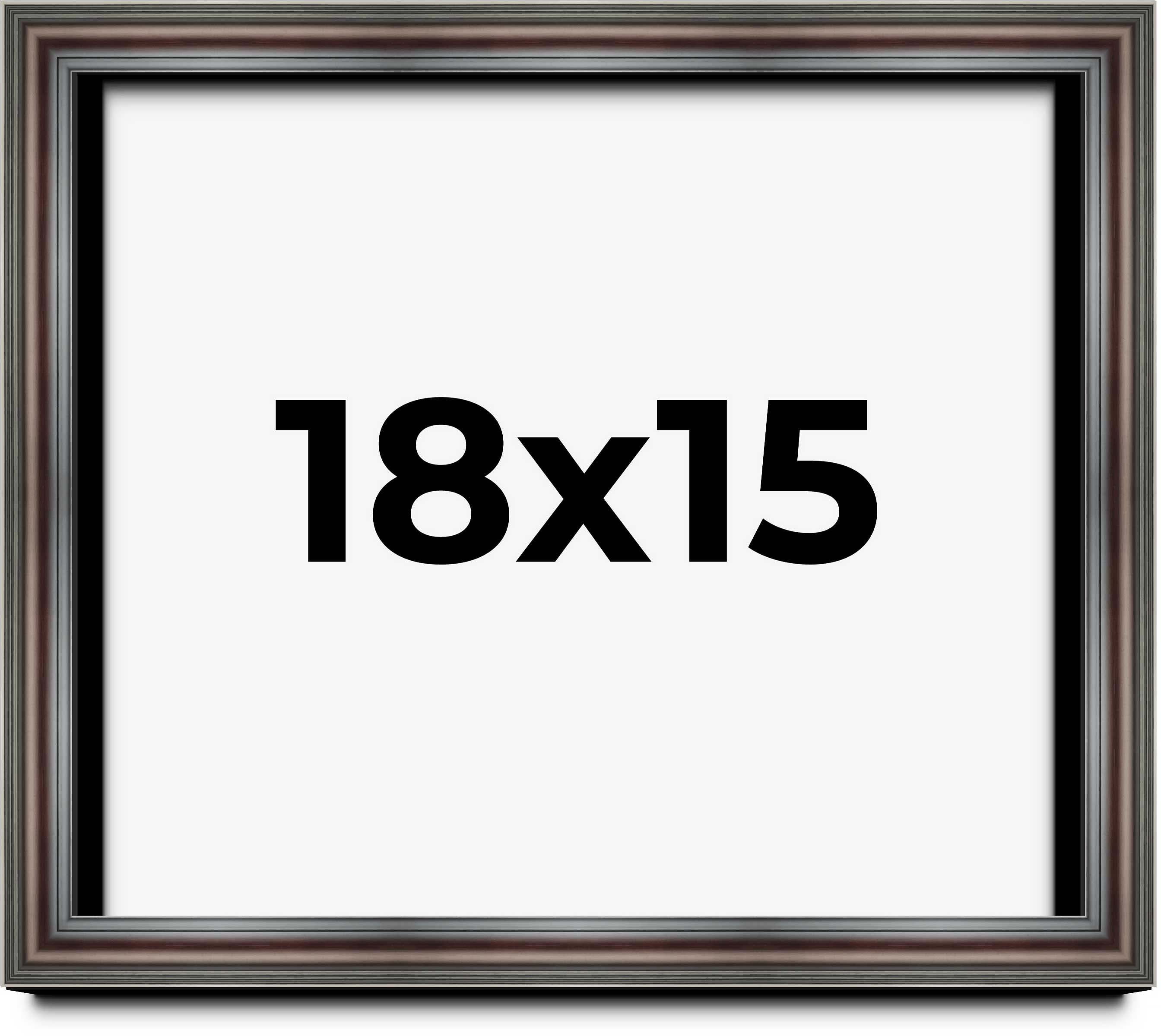 18x15 Shadow Box Frame Brown Cherry | 2.625 Inches Deep Pine Wood ...