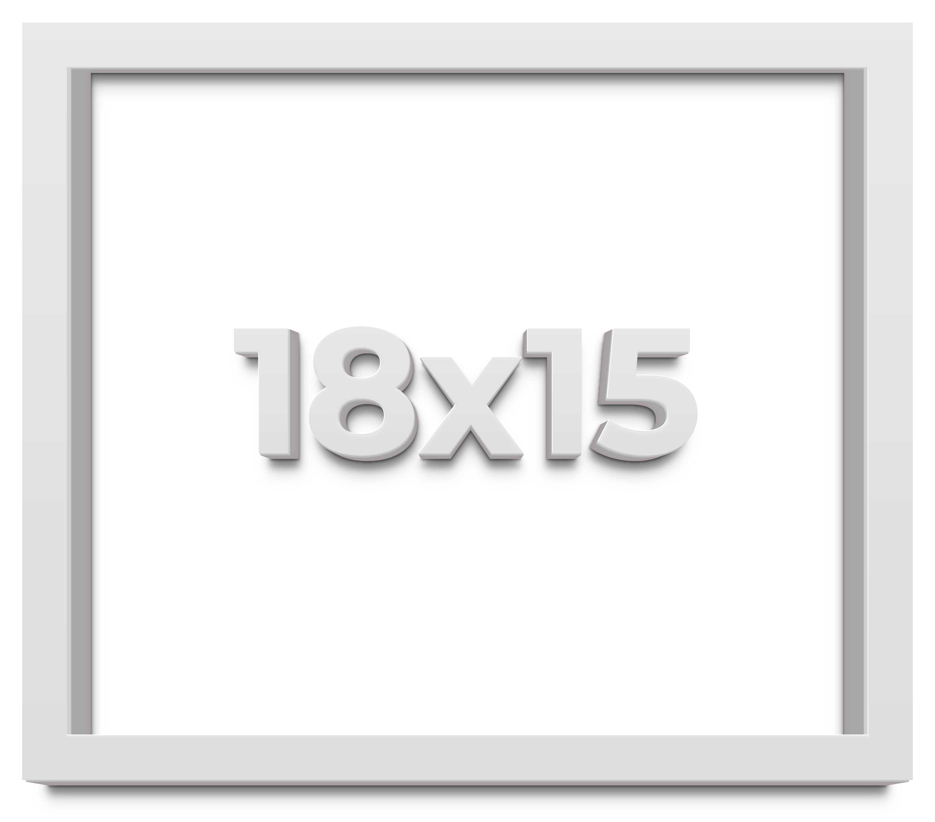 18x15 Shadow Box High Gloss White Display Frame | 1.625 Inches Deep | 1 ...