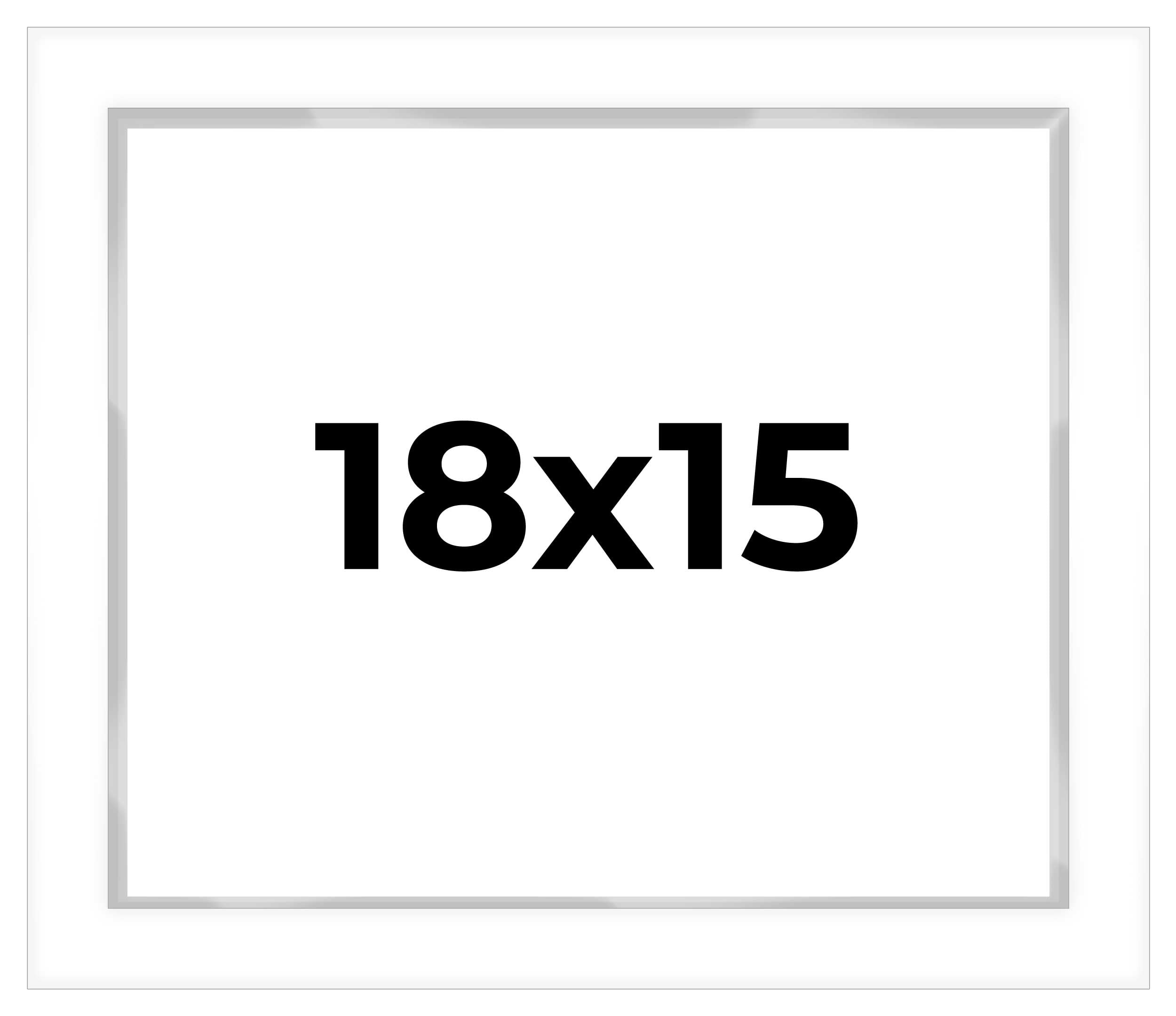 18x15 White Shadowbox Frame - Interior Size 18x15 by 1 Inch - Made to ...