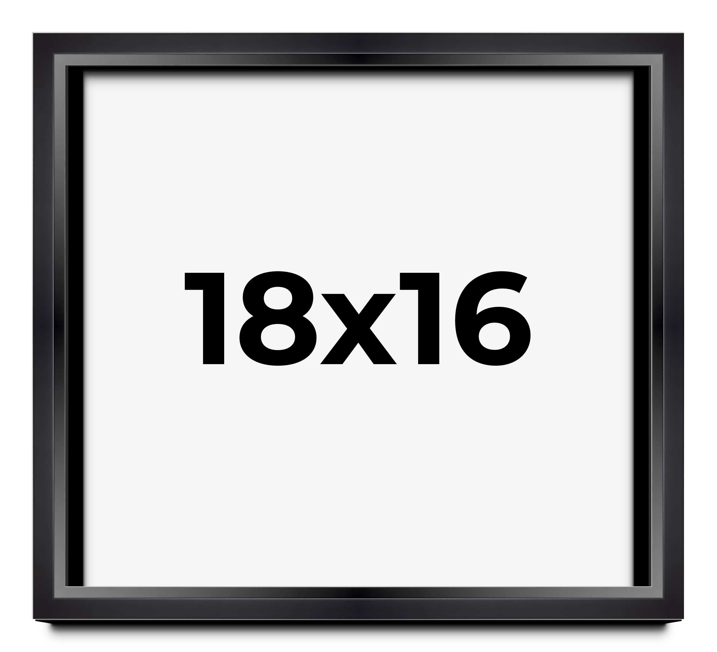 18x16 Black Shadowbox Frame - Interior Size 18x16 by 1.5 Inches - Made ...