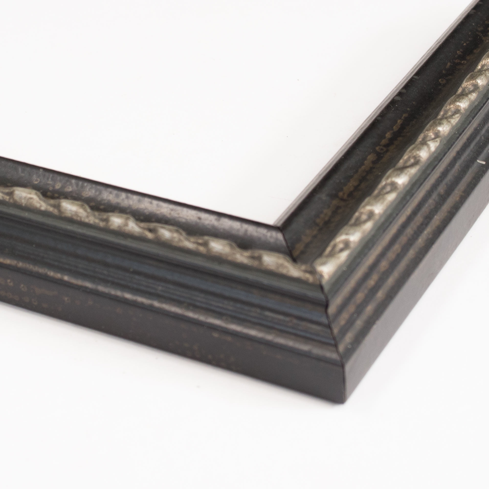 18x16 Frame Black and Silver Solid Wood Picture Frame Width 1.375 ...