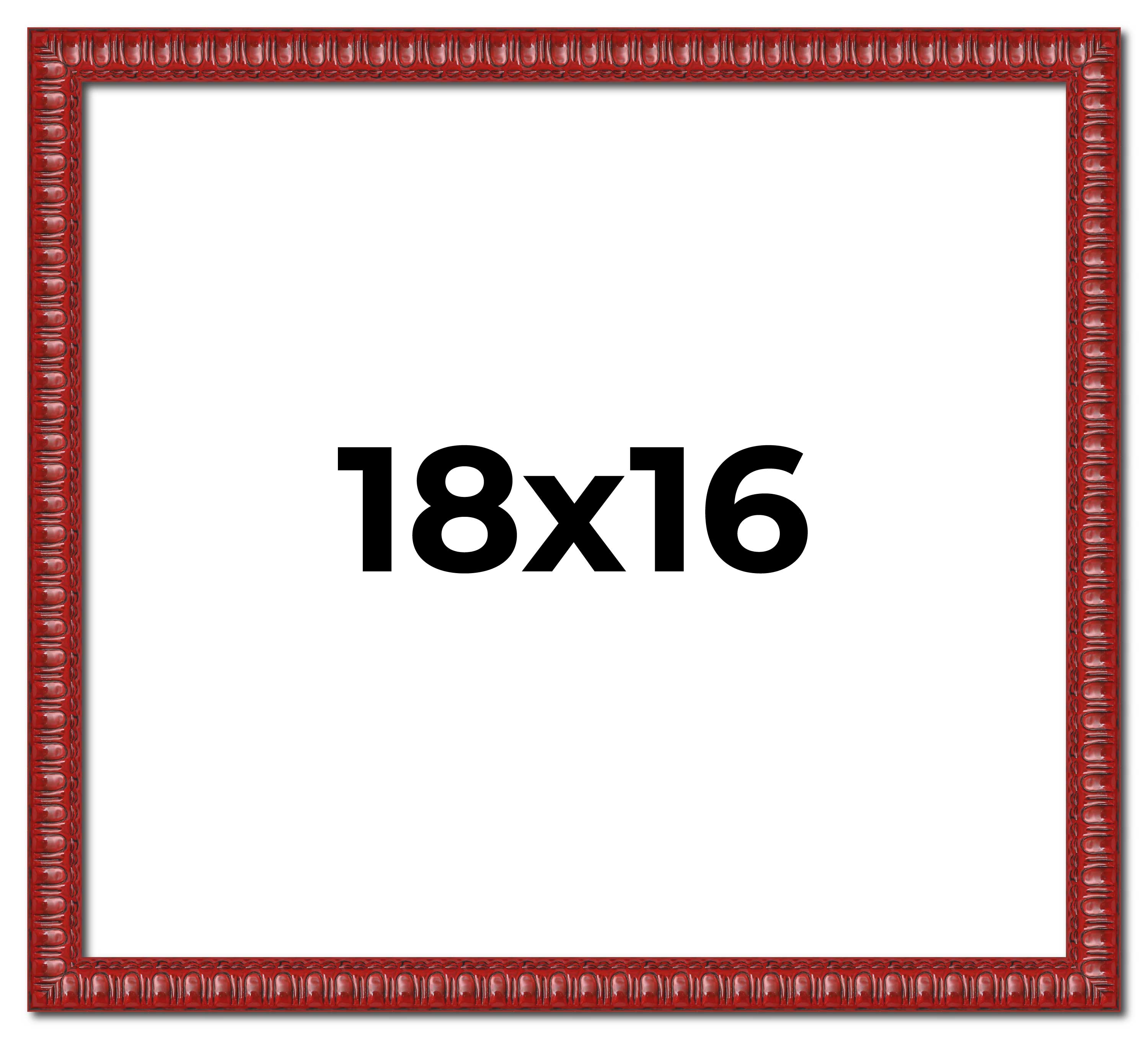 18x16 Frame Red Solid Wood Picture Frame Width 1 Inches | Interior ...