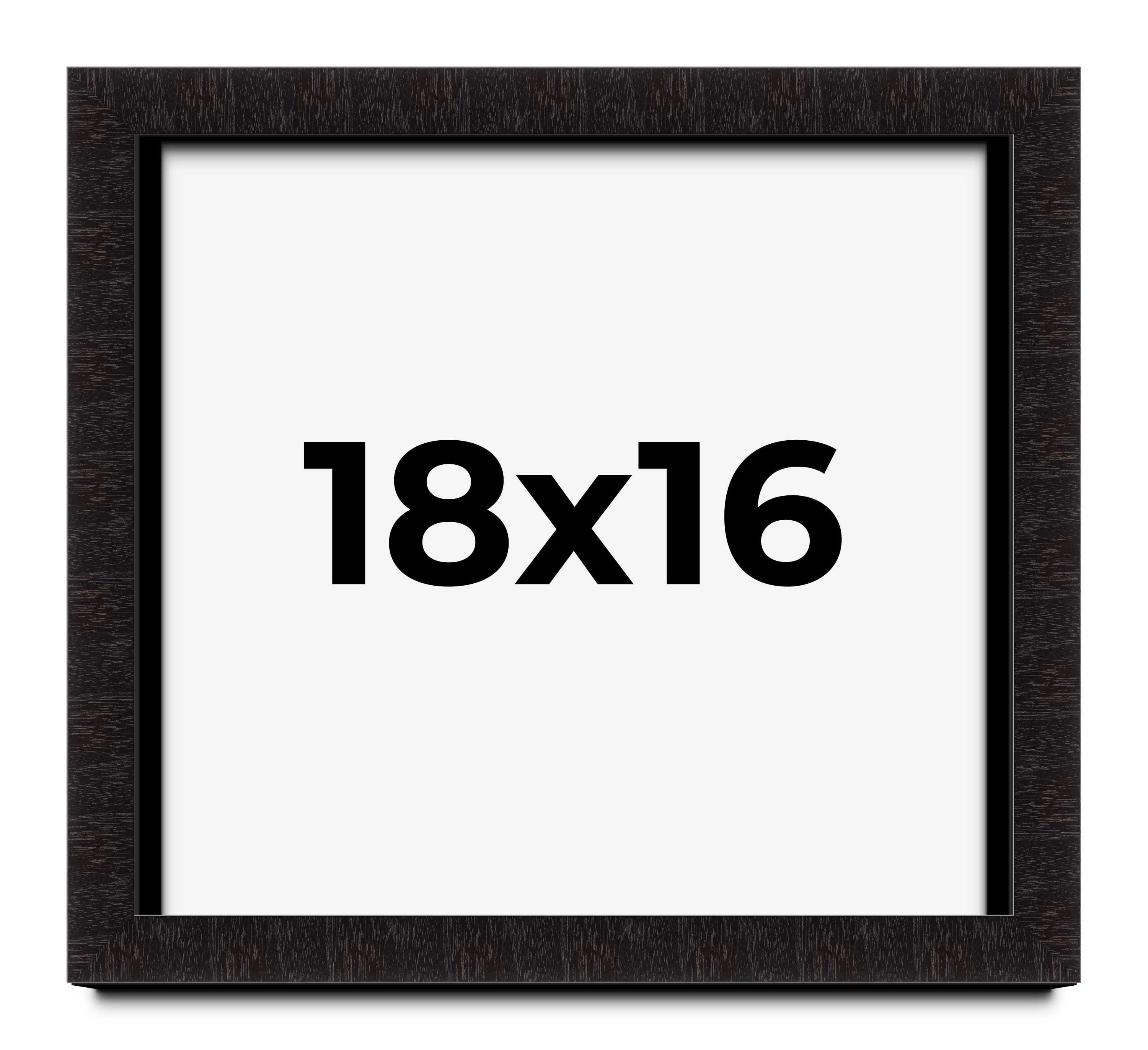 18x16 Shadow Box Black Solid Wood Display Picture Frame | 1 Inch Rabbet ...