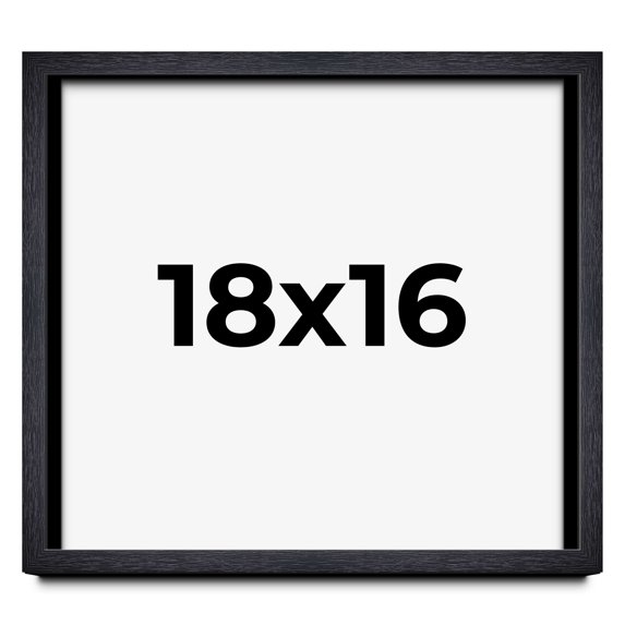 18x16 Shadow Box Frame Black | 1 Inches Deep Real Wood Farmhouse ...
