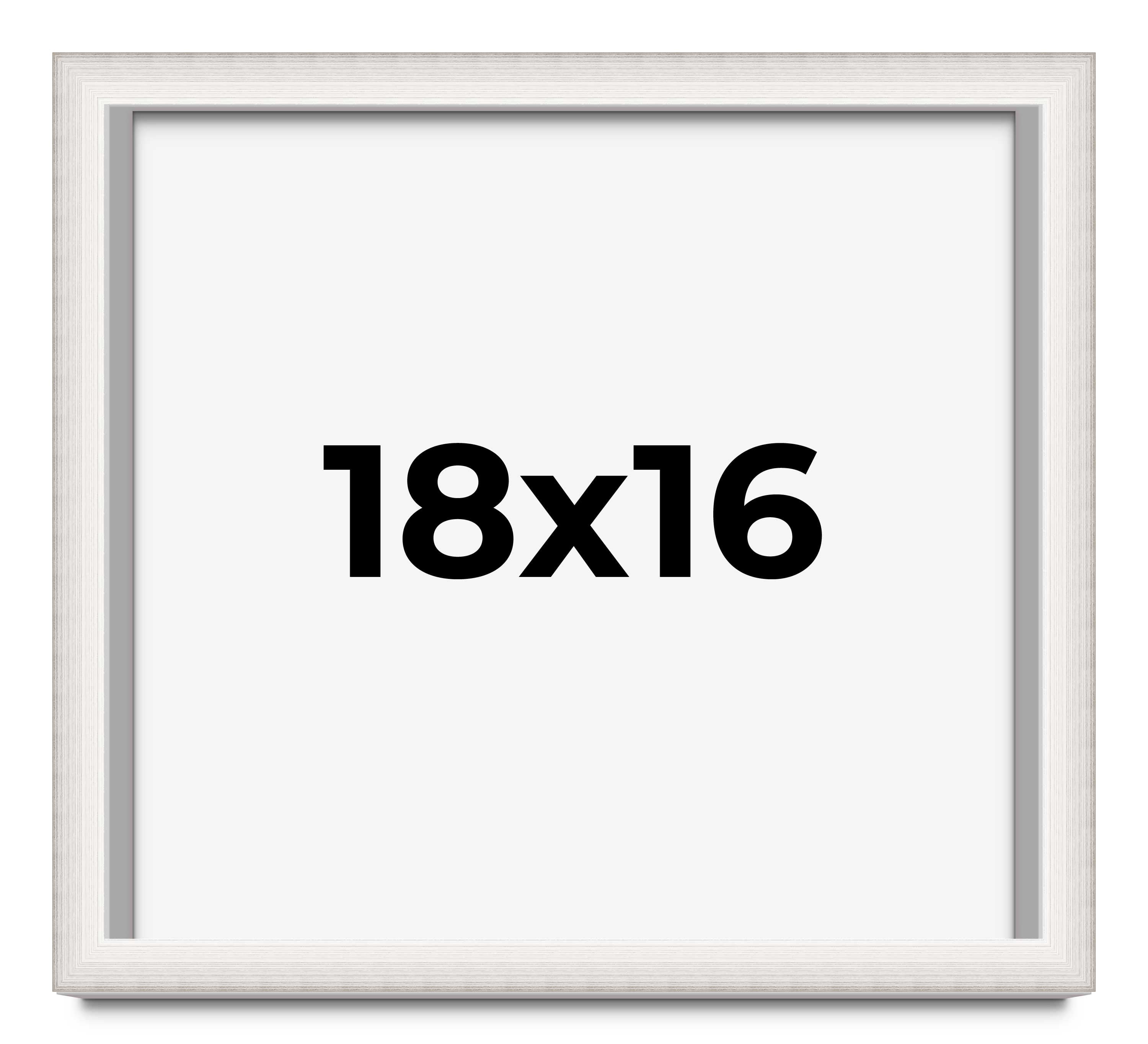 18x16 Shadow Box Silver Brushed Striped Display Frame | 1.625 Inches ...