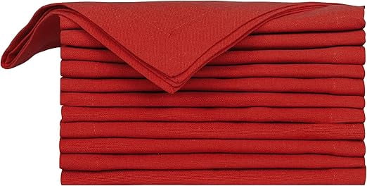 18x18 Cloth Napkins 12 Pack Cotton Dinner Napkins Soft,Washable & Eco ...