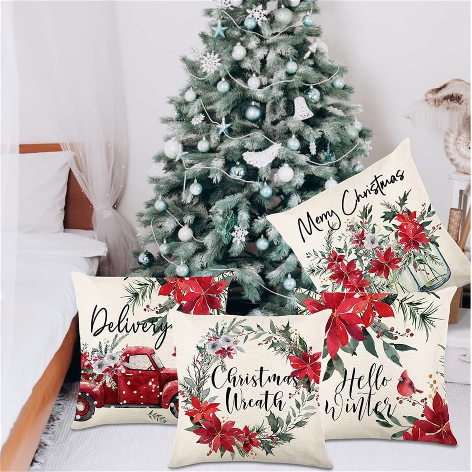 18x18 Fall Decorations For Home Pillowcases Combination Sets Linen ...