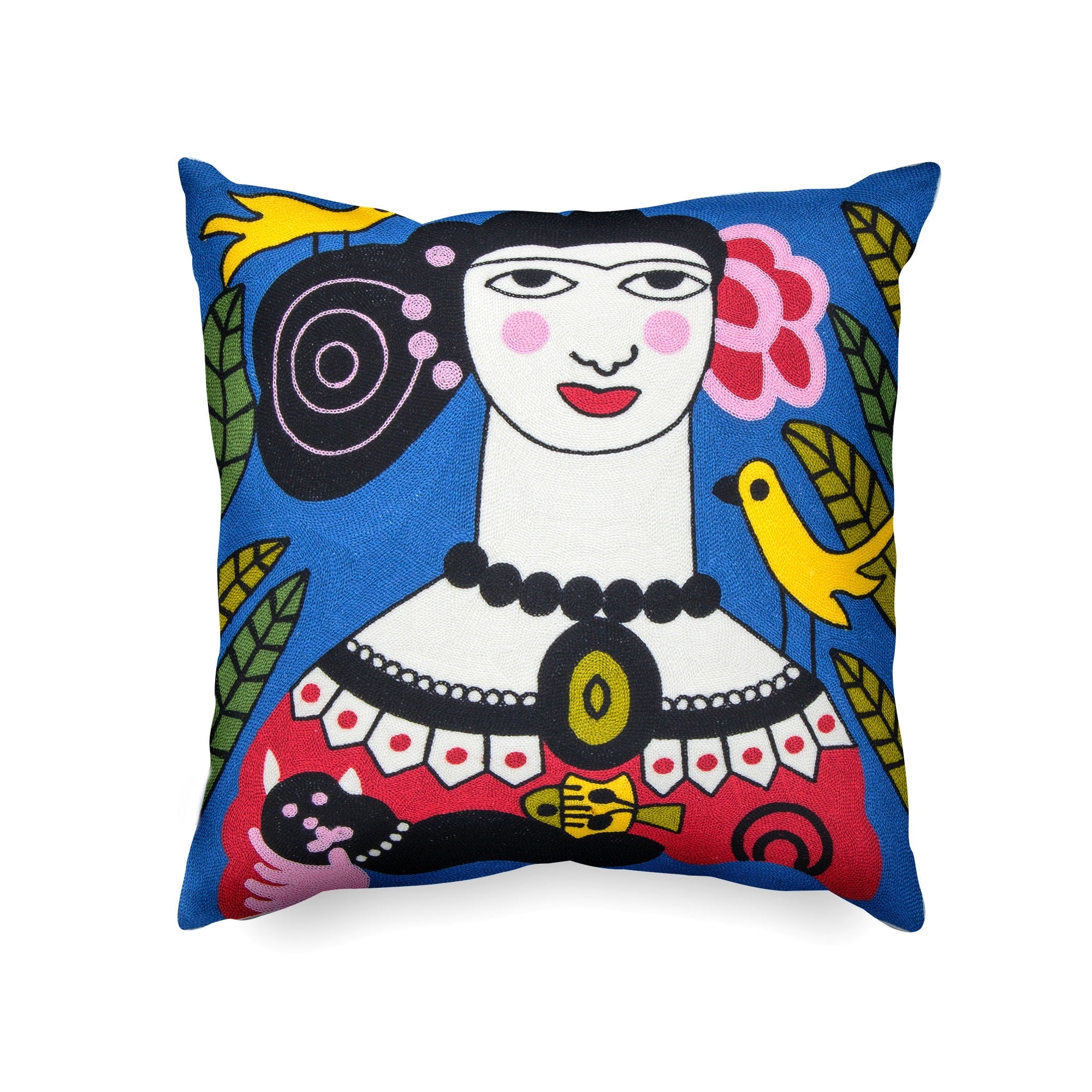 18x18 Picasso Inspired Cushion Case, Handstitched, Female Portrait ...
