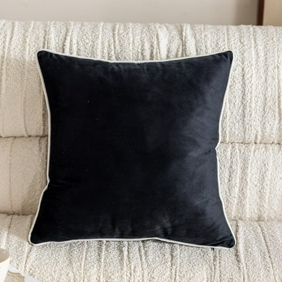 18x18 Inch Velvet Throw Pillow Cover Solid Color Design Decorative ...