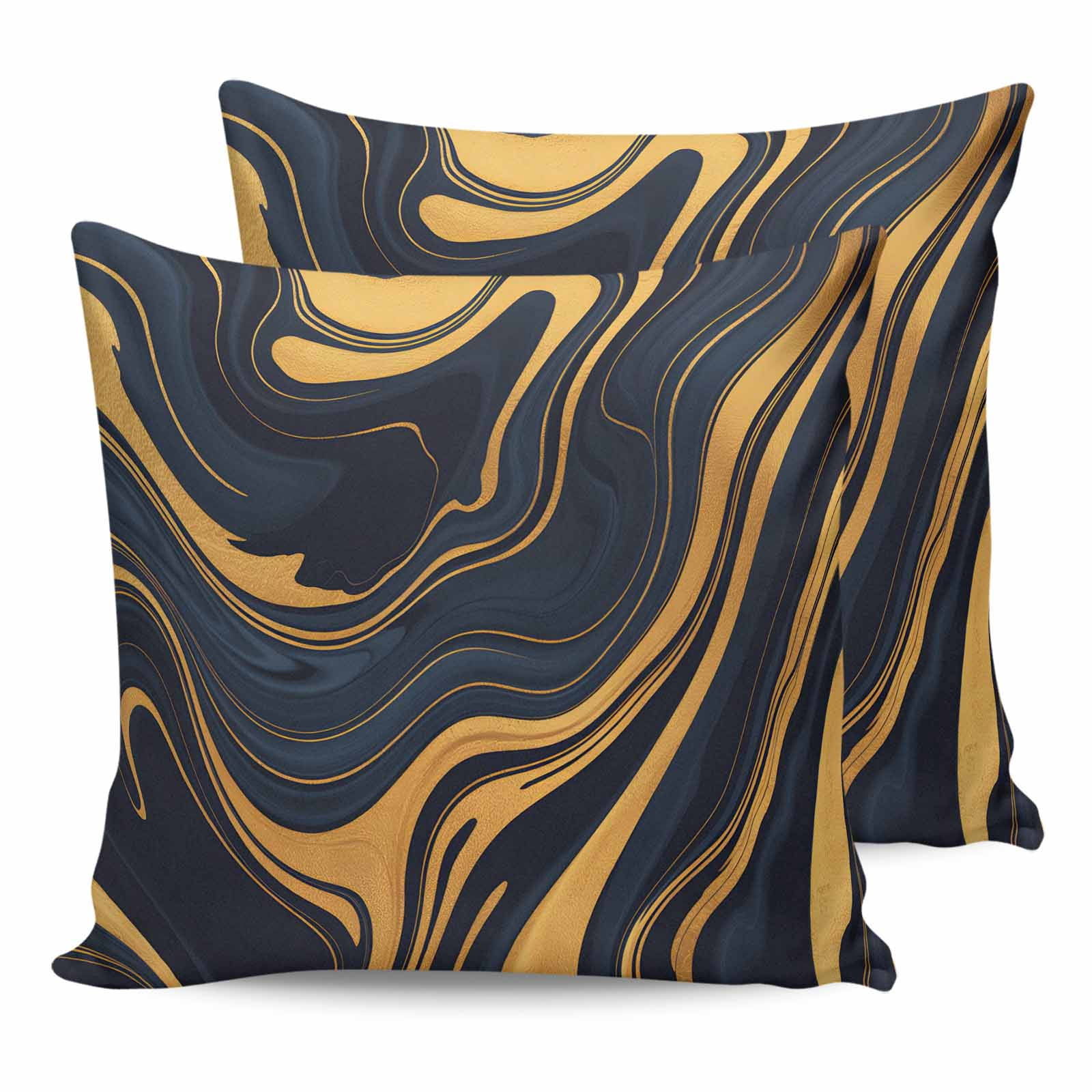 18x18 Pillow Covers Set of 2, Blue Yellow Ripple Throw Pillow Covers ...