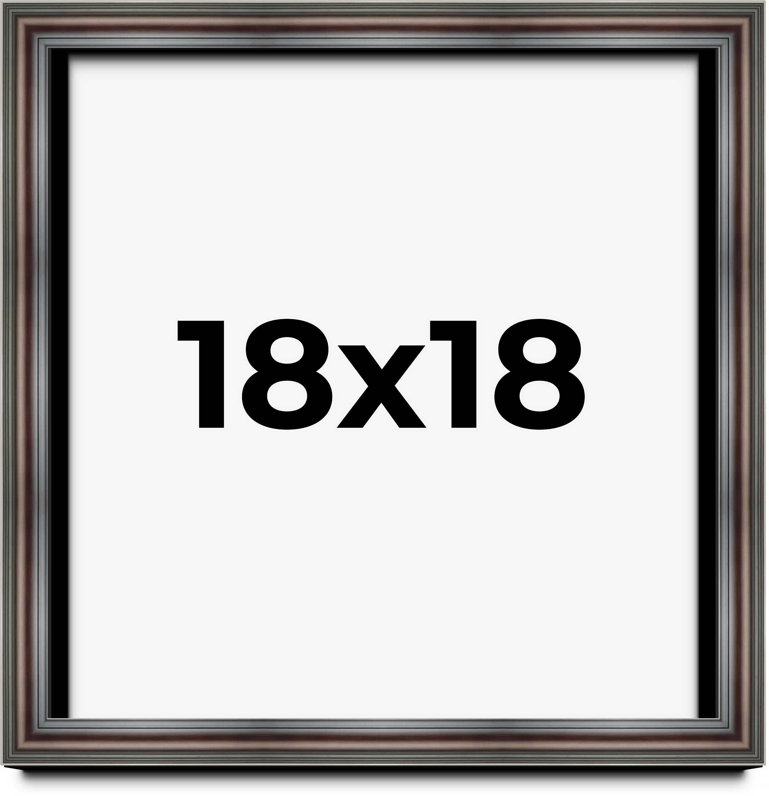 18x18 Shadow Box Frame Brown Cherry | 2.625 Inches Deep Pine Wood ...