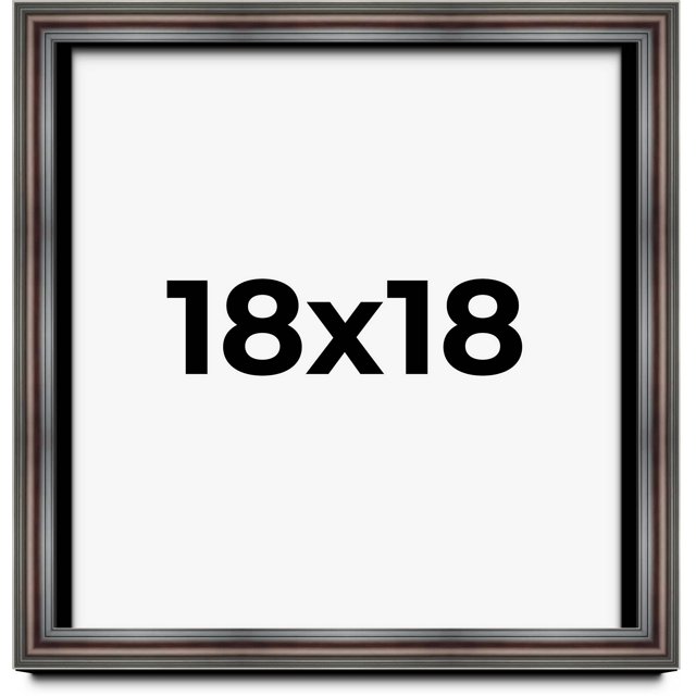 18x18 Shadow Box Frame Brown Cherry | 2.625 Inches Deep Pine Wood ...