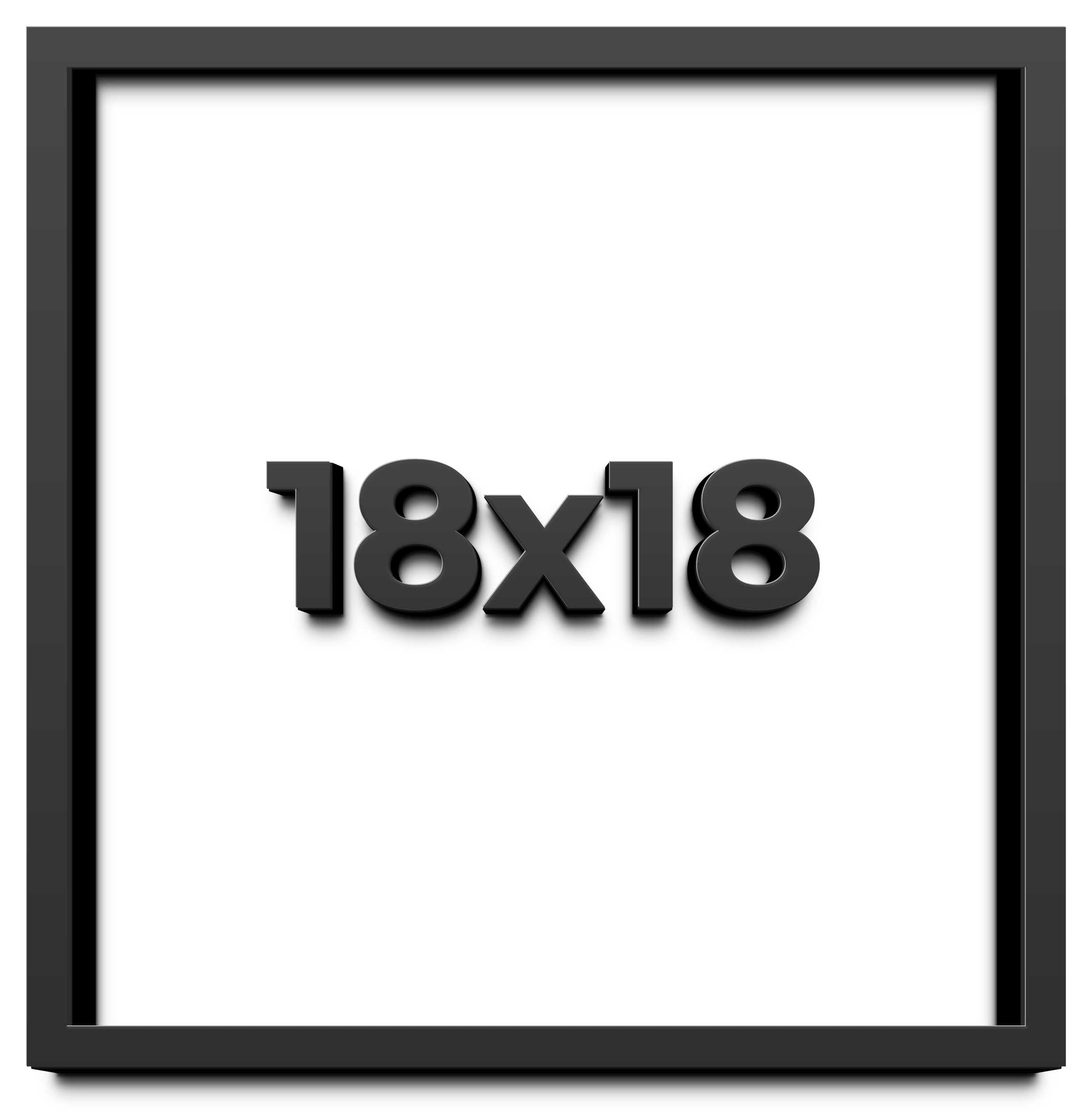 18x18 Shadowbox Gallery Wood Frames - Black DEEP Shadow Box Frame with ...