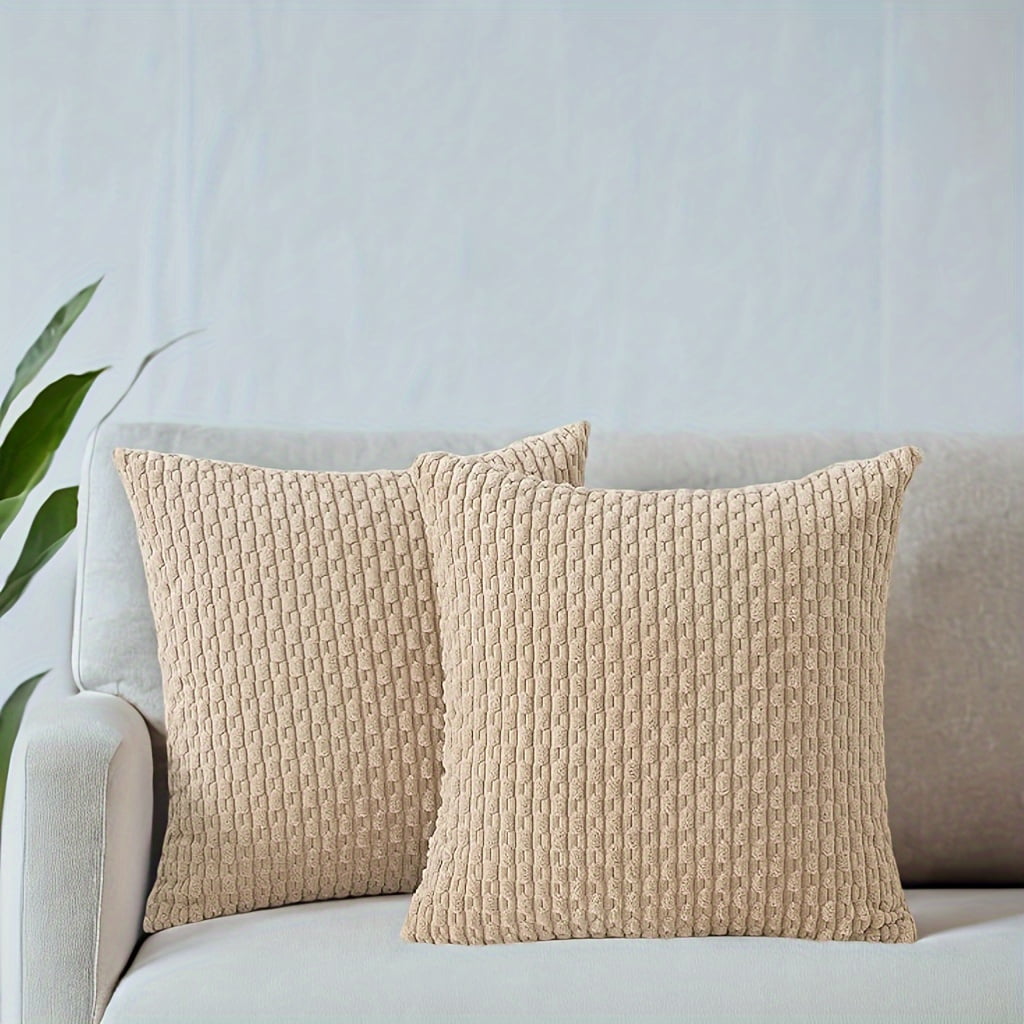 18x18" Soft Corduroy Pillow Covers -Polka Dot & Striped Design ...