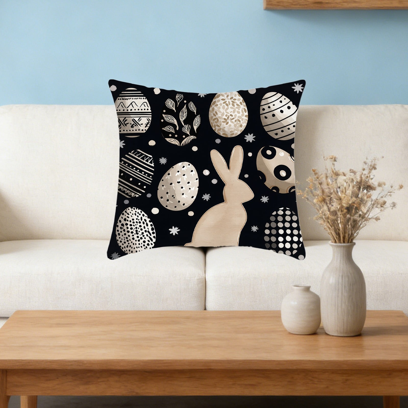 18x18 inch Easter Decor-Throw Pillow Covers ,Spring Linen Pillow Case ...