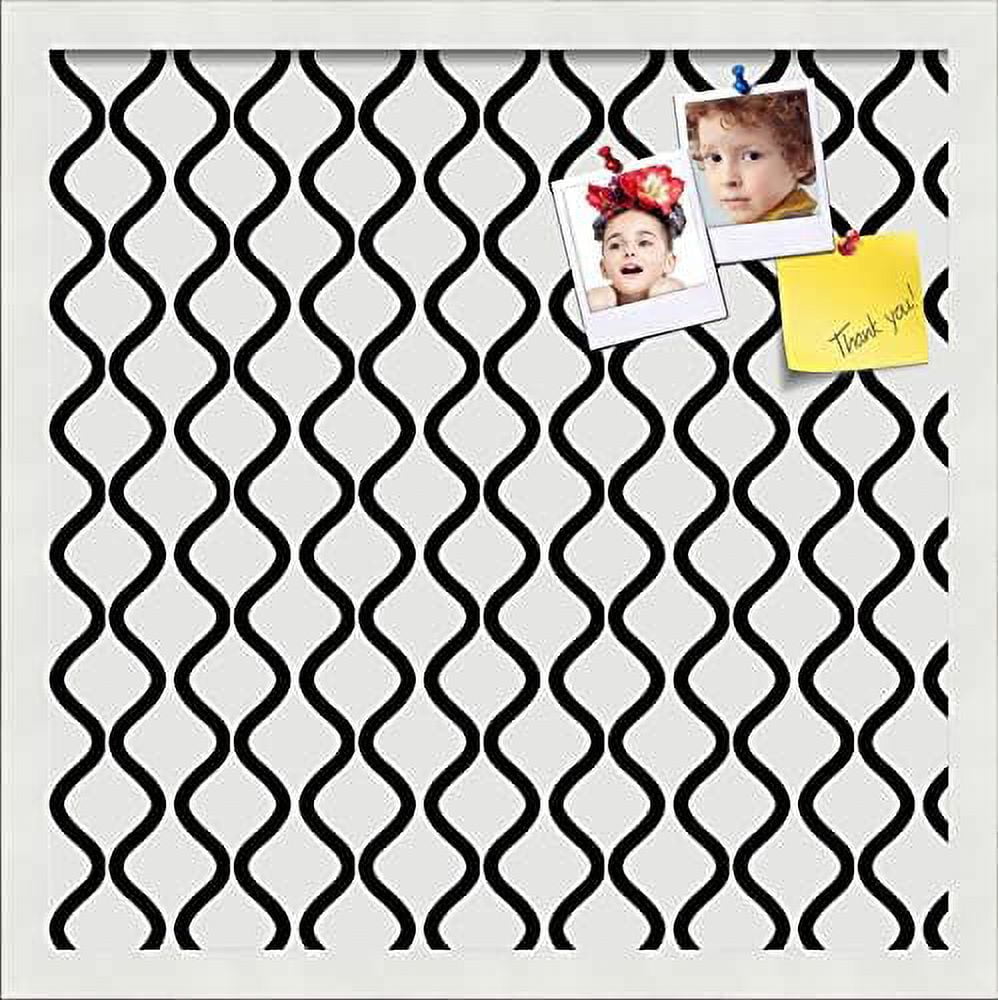 18x18 inch cork bulletin board. this decorative framed pin board comes ...