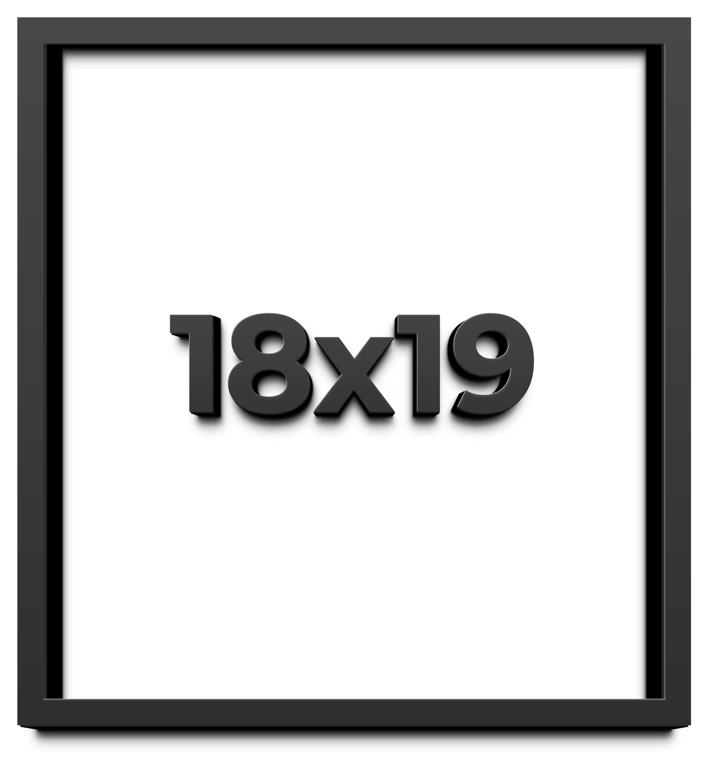 18x19 Shadow Box Frame Black | 1 inches Deep Real Wood Contemporary ...