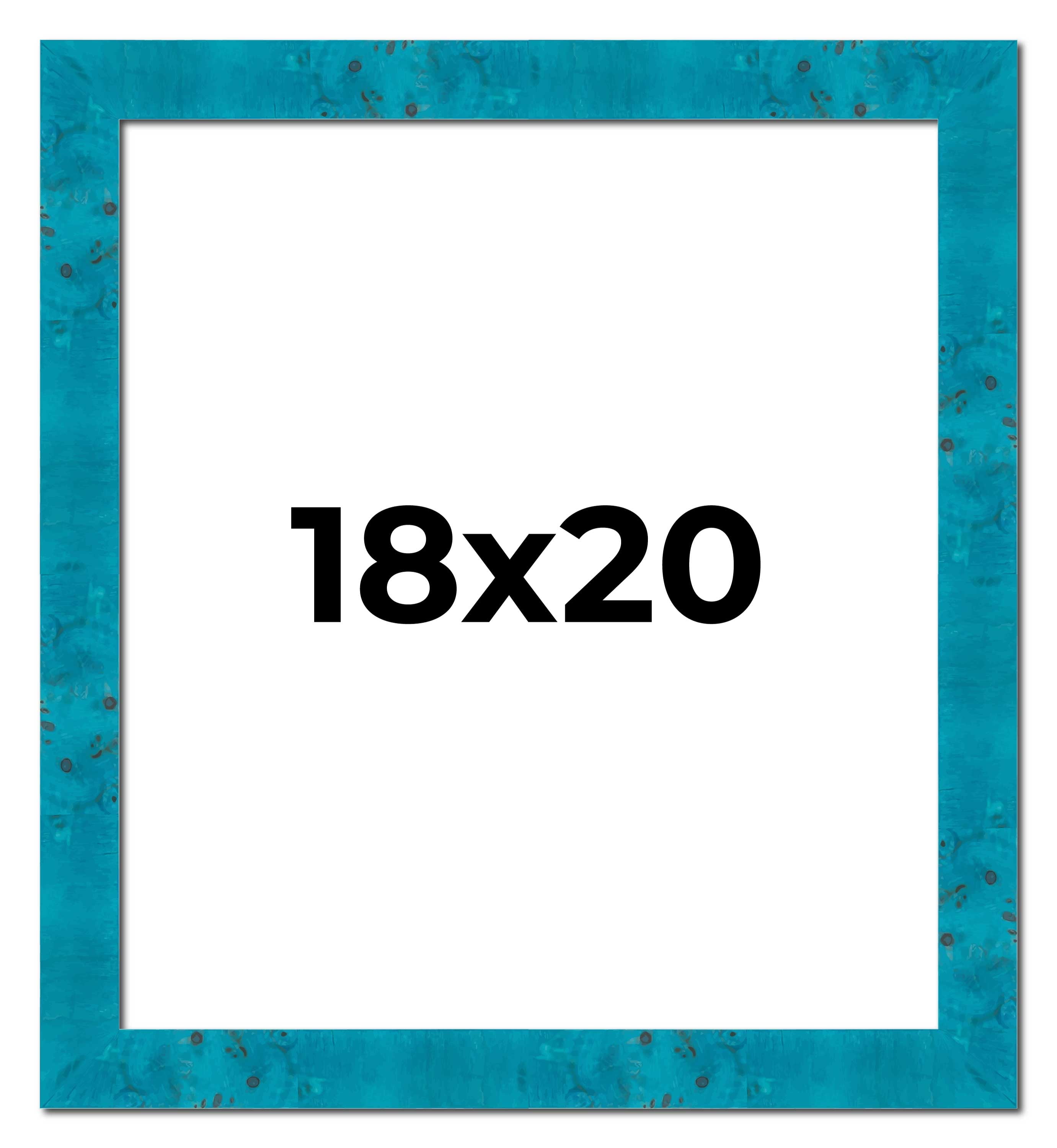18x20 Frame Blue Teal Burl Wood Picture Frame | 1.75 Inch Moulding ...