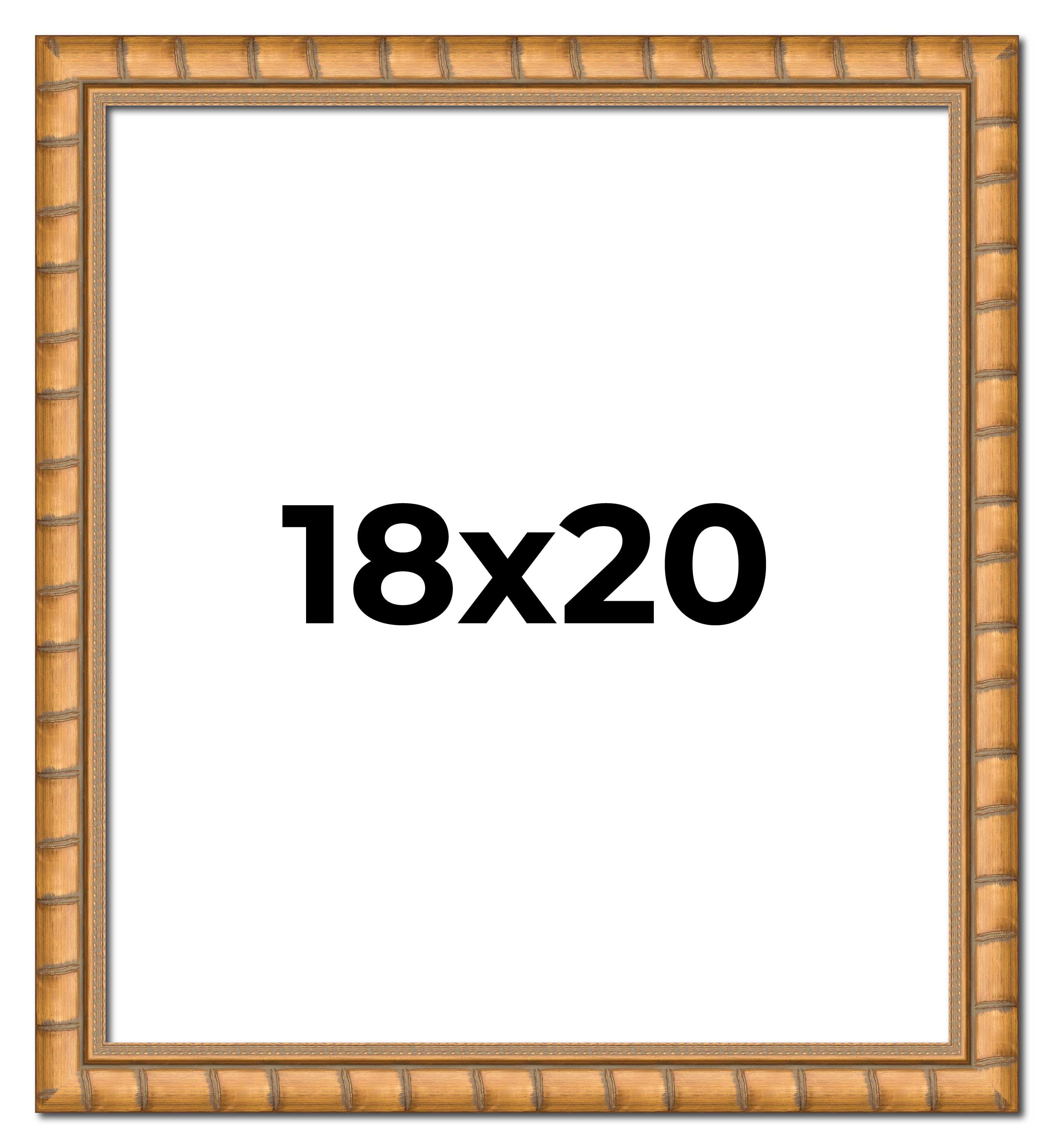 18x20 Frame Gold Real Wood Picture Frame Width 1.5 inches | Interior ...