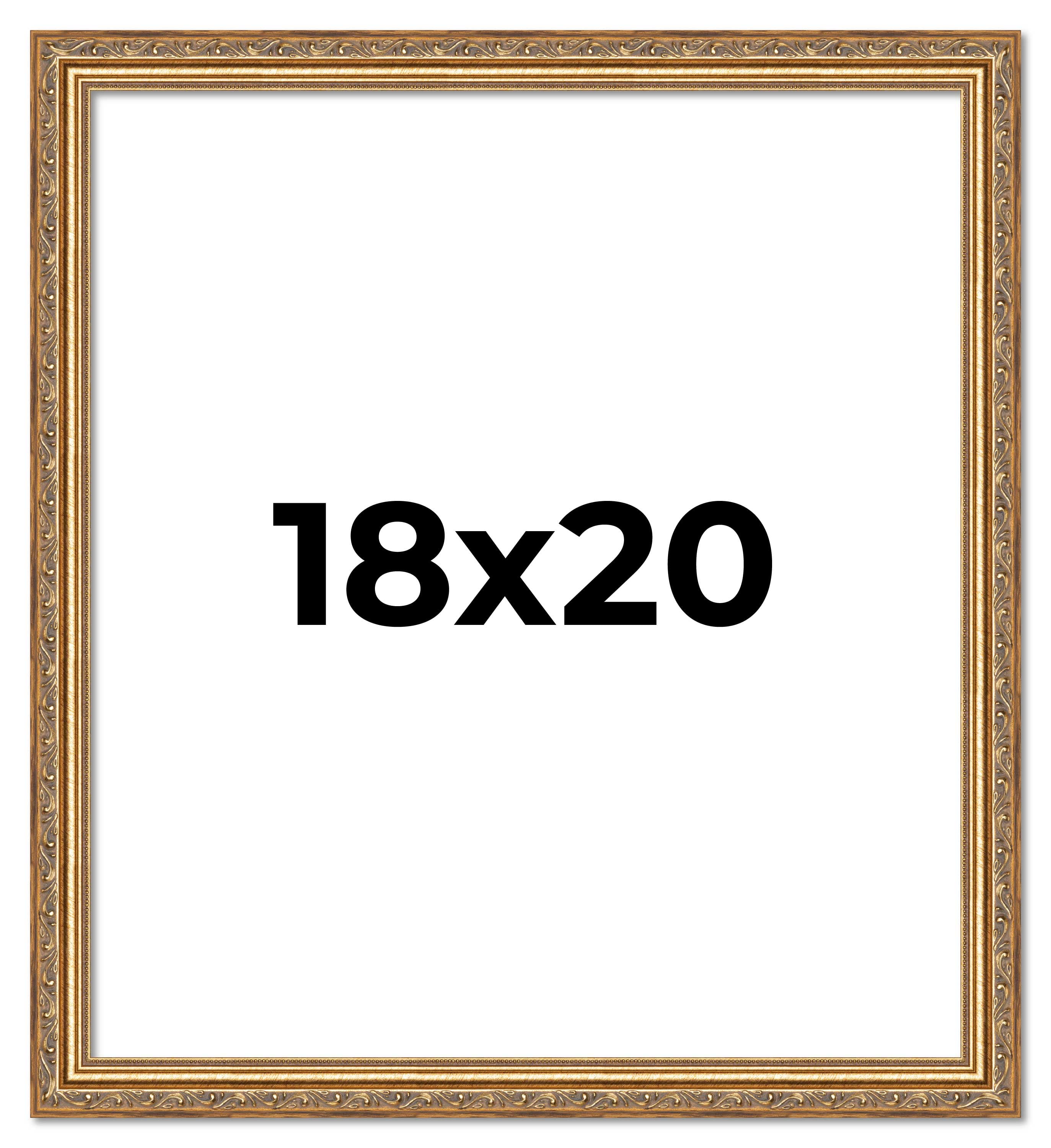 18x20 Frame Gold Solid Wood Picture Frame Width 1.25 Inches | Interior ...