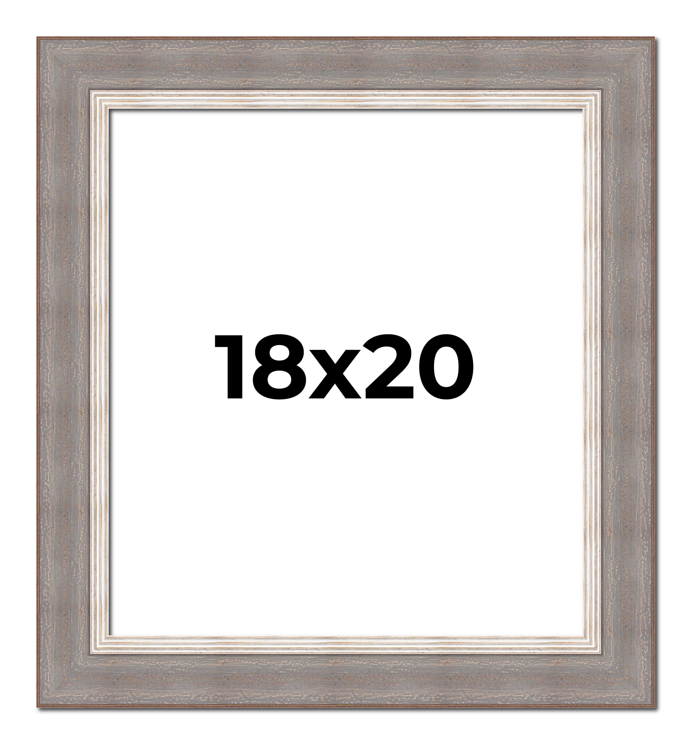 18x20 Frame Grey Real Wood Picture Frame Width 2.75 Inches | Interior ...