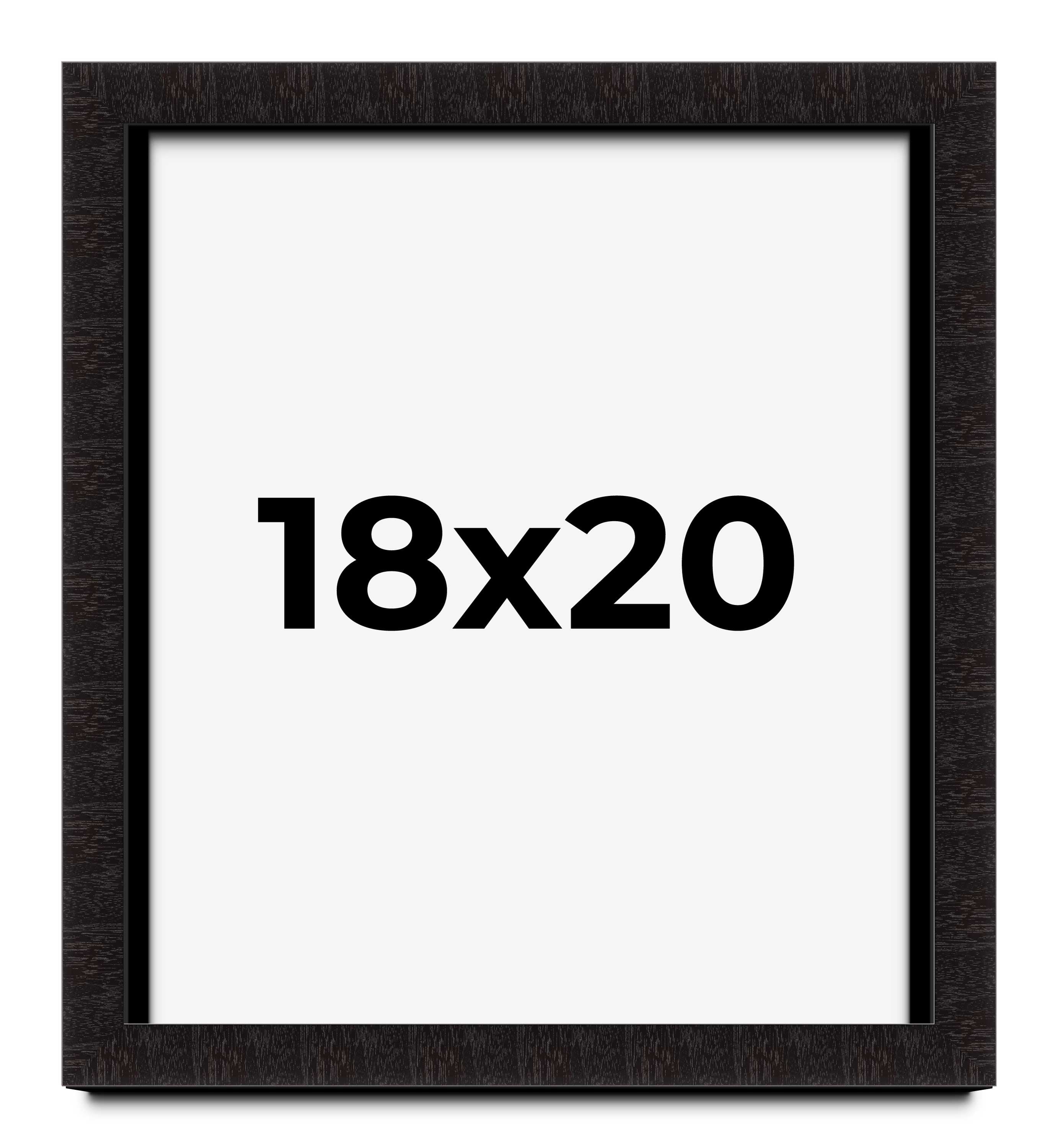 18x20 Shadow Box Black Solid Wood Display Picture Frame | 1 Inch Rabbet ...