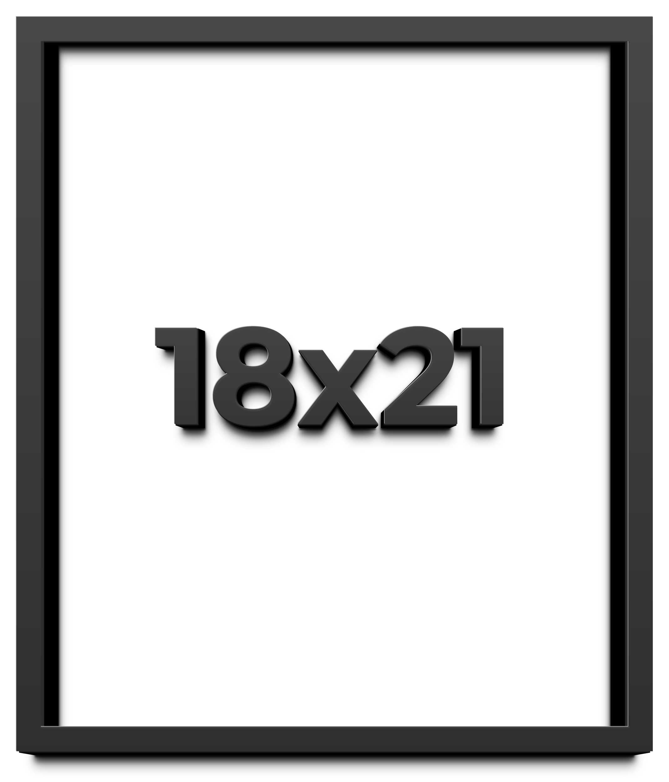 18x21 Shadow Box Frame Black | 1 inches Deep Real Wood Contemporary ...