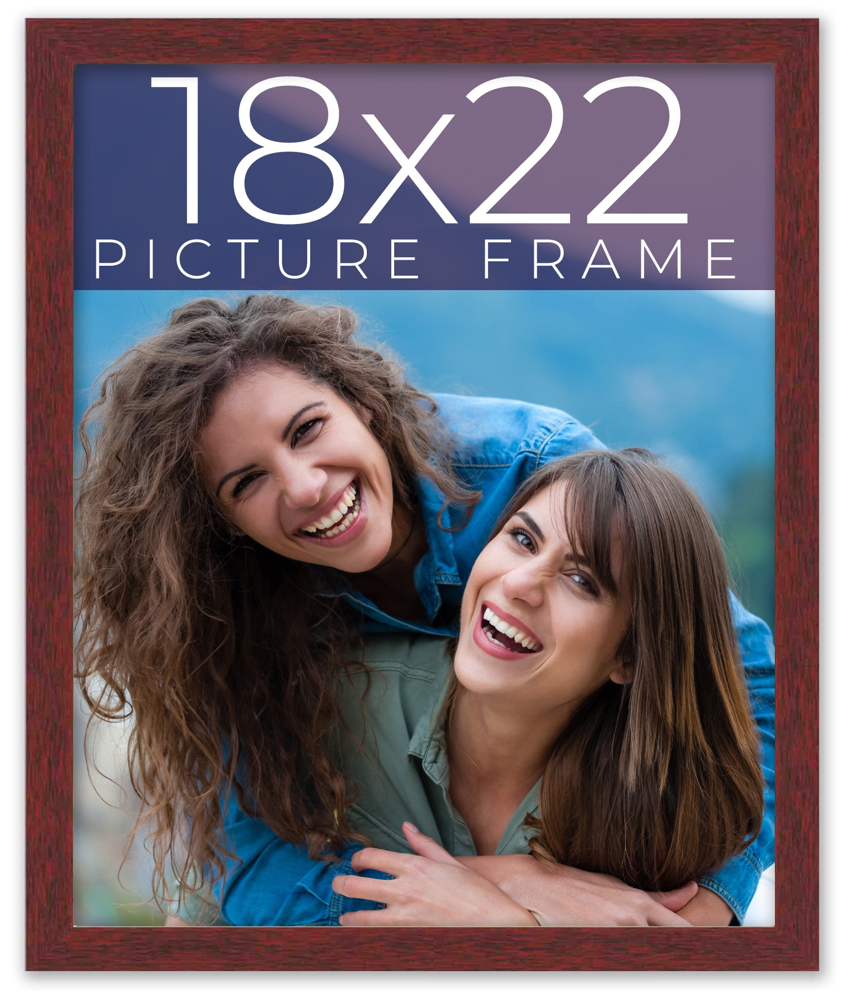 18x22 Frame Brown Solid Wood Picture Frame Width 0.75 Inches | Interior ...