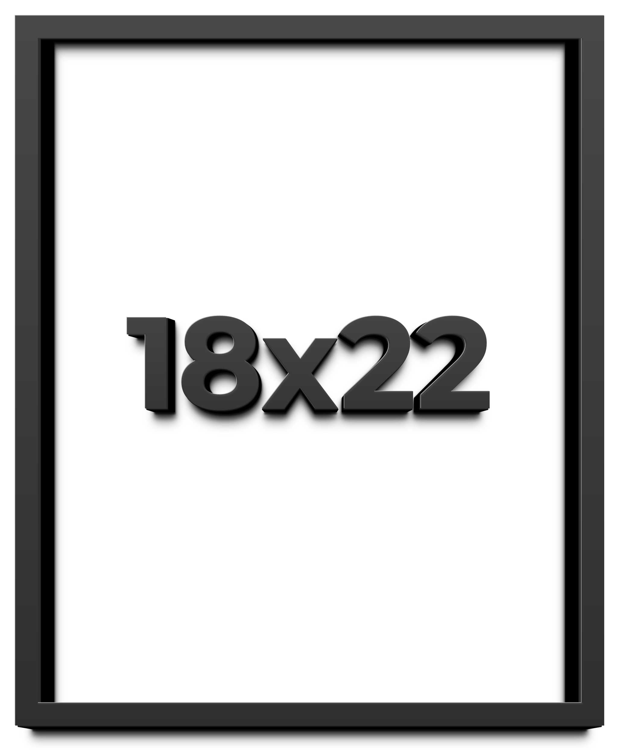 18x22 Shadow Box Frame Black | 2 Inches Deep Real Wood Contemporary ...