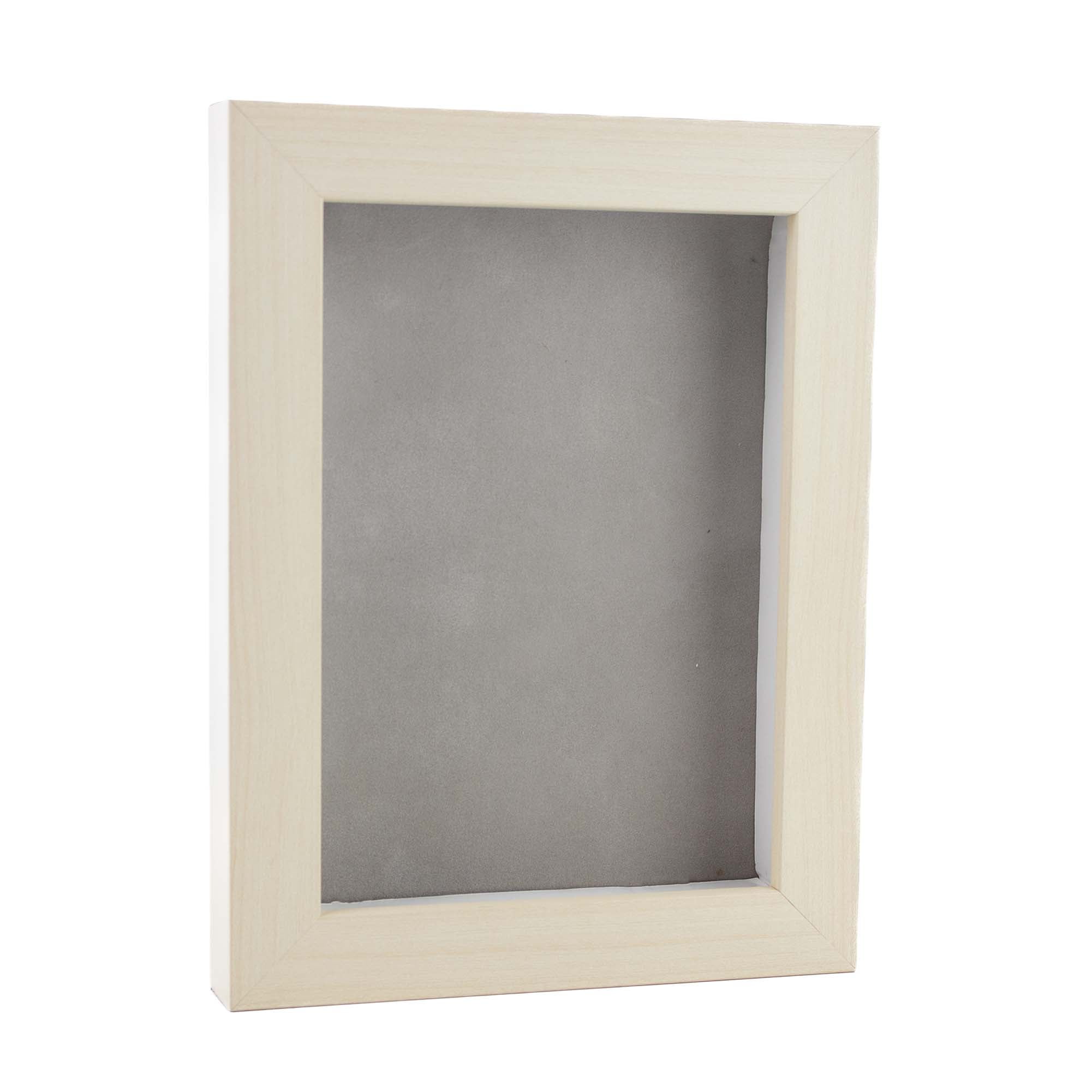 18x22 Shadow Box Frame White Washed Wood | With a 3/4" Usable Display ...