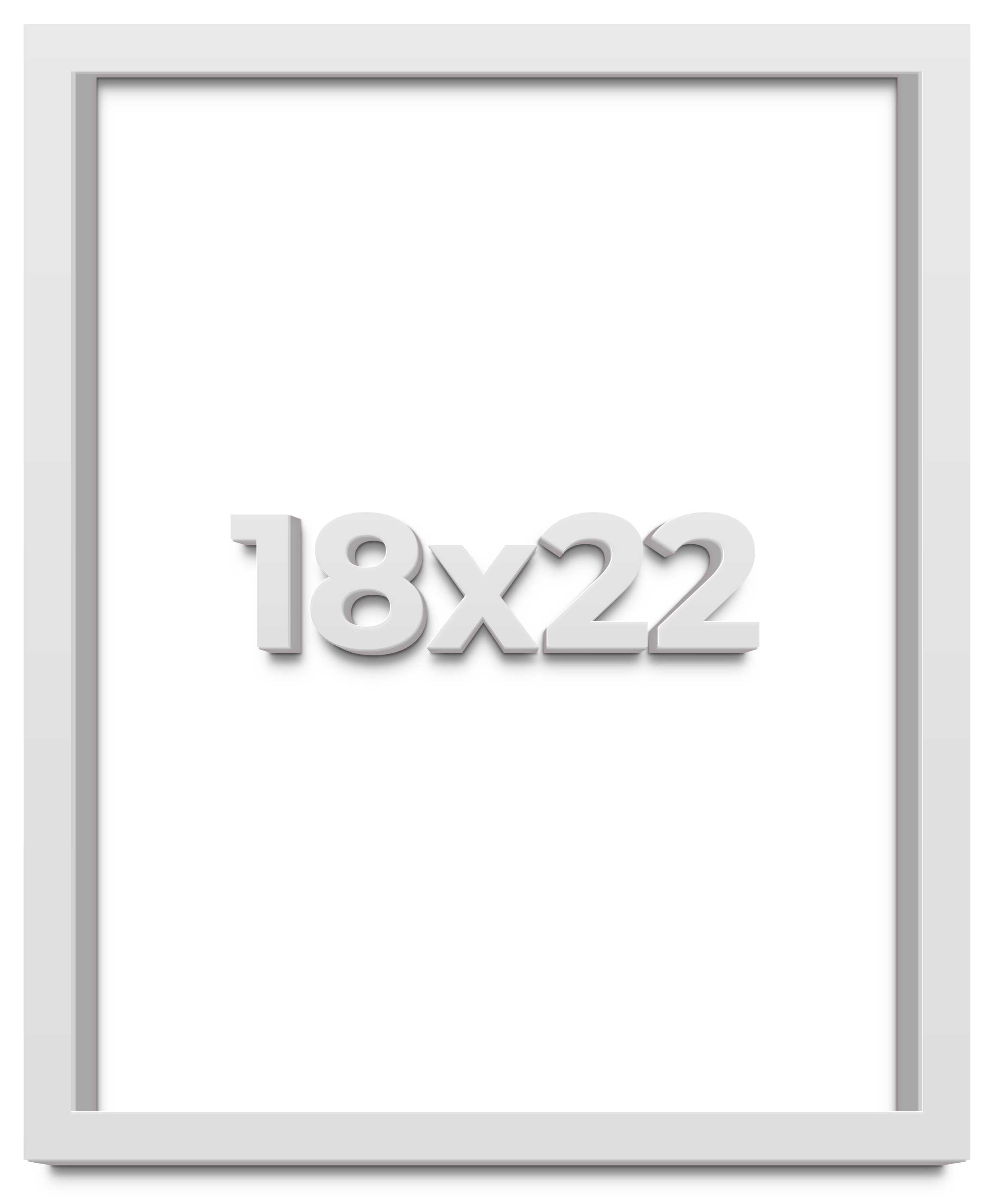 18x22 Shadow Box High Gloss White Display Frame | 1.625 Inches Deep | 1 ...