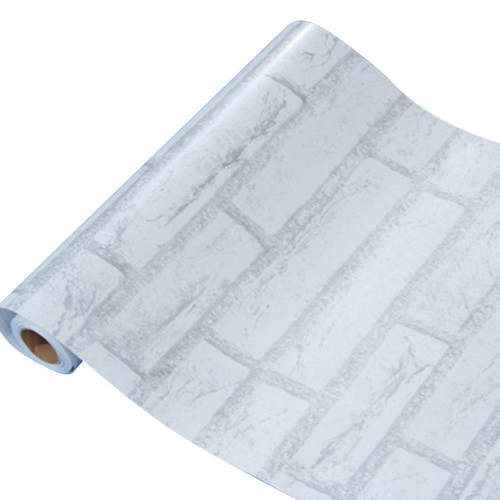 18x236 inch Grey and White Stick and Peel Wallpaper Wall Sticker Wall ...