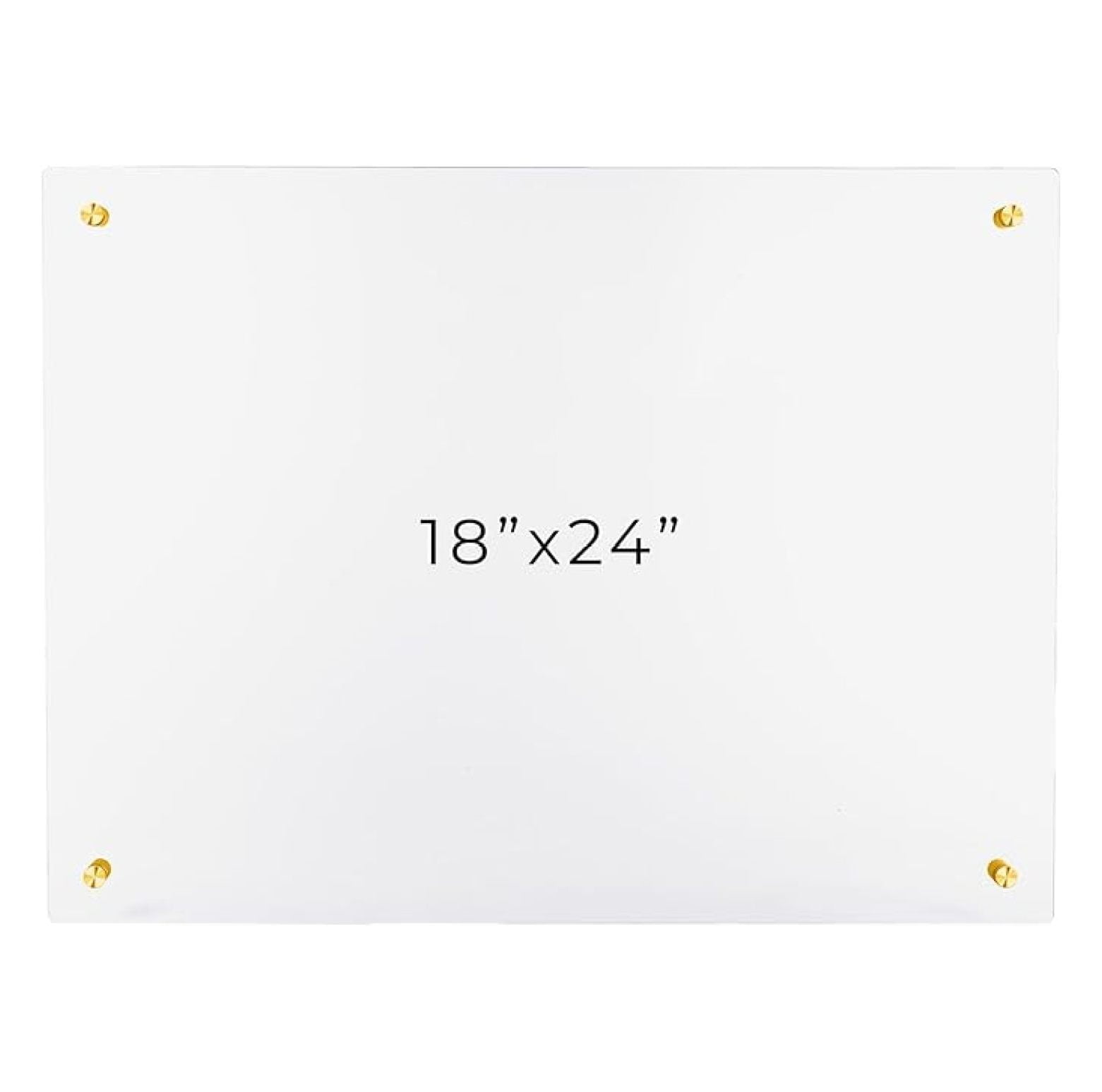 18x24 Dry Erase Board for Wall - Clear Acrylic Whiteboard with Stand ...