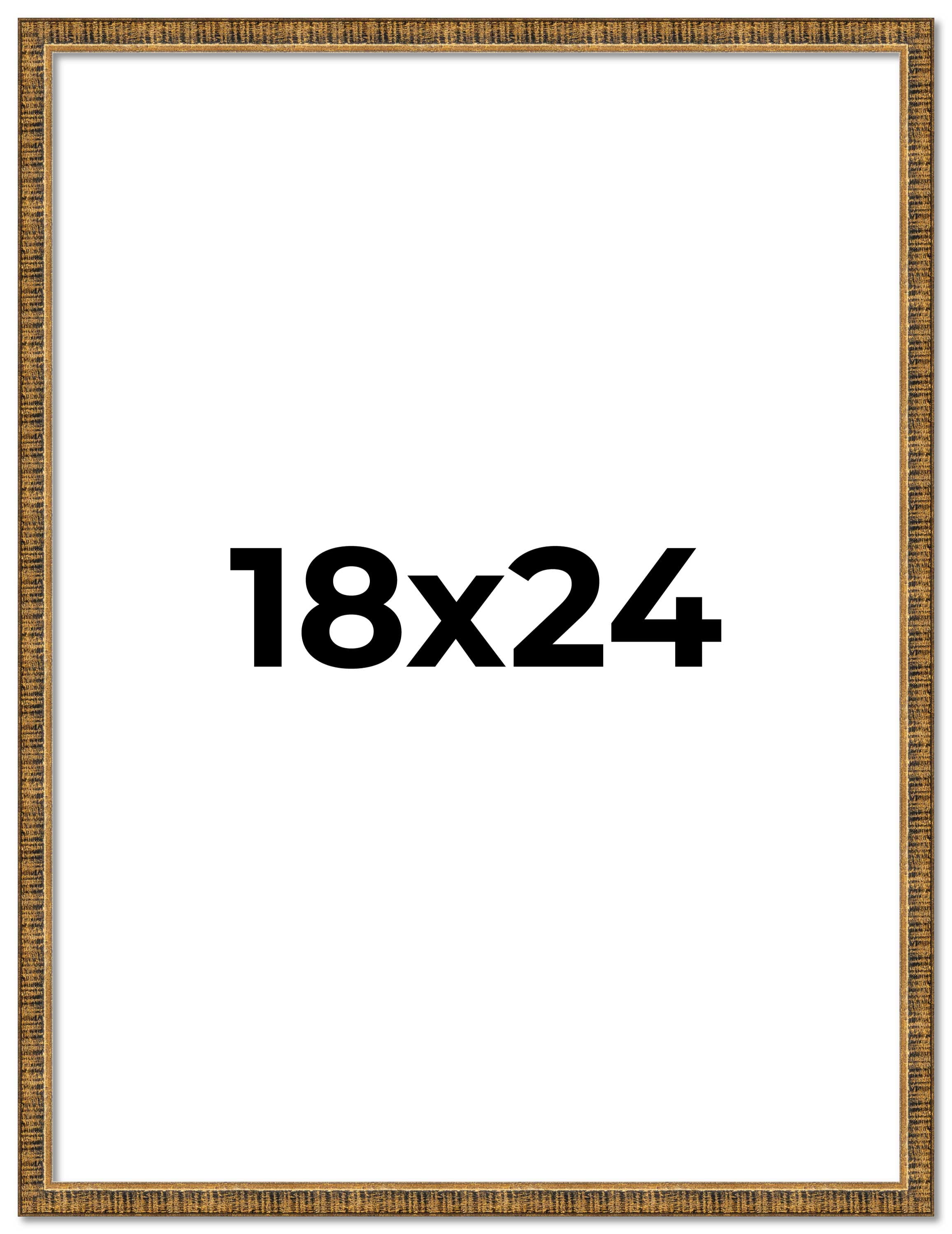18x24 Frame Gold Kingsley Distressed Solid Wood Picture Frame Width 0. ...