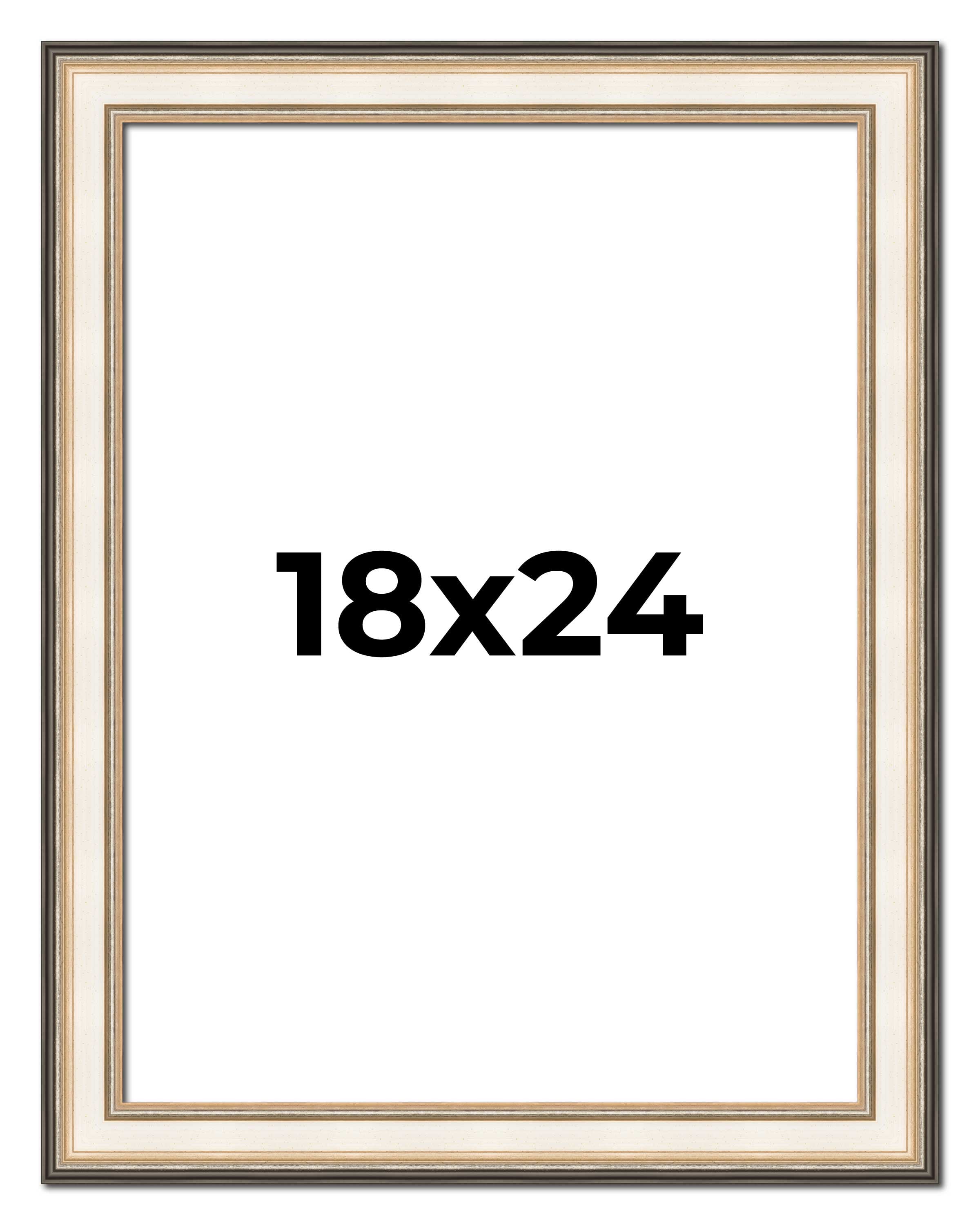 18x24 Frame Gold Silver Plein Aire 2" Inch Wide Moulding Solid Wood ...