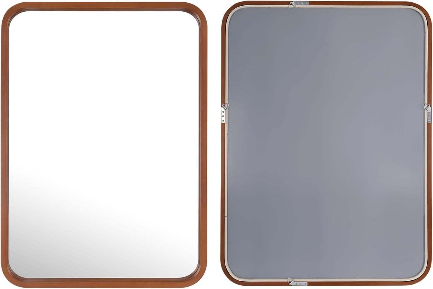 18x24 Inch Wood Mirror for Bathroom, Wooden Frame Wall Mirror Farmhouse ...